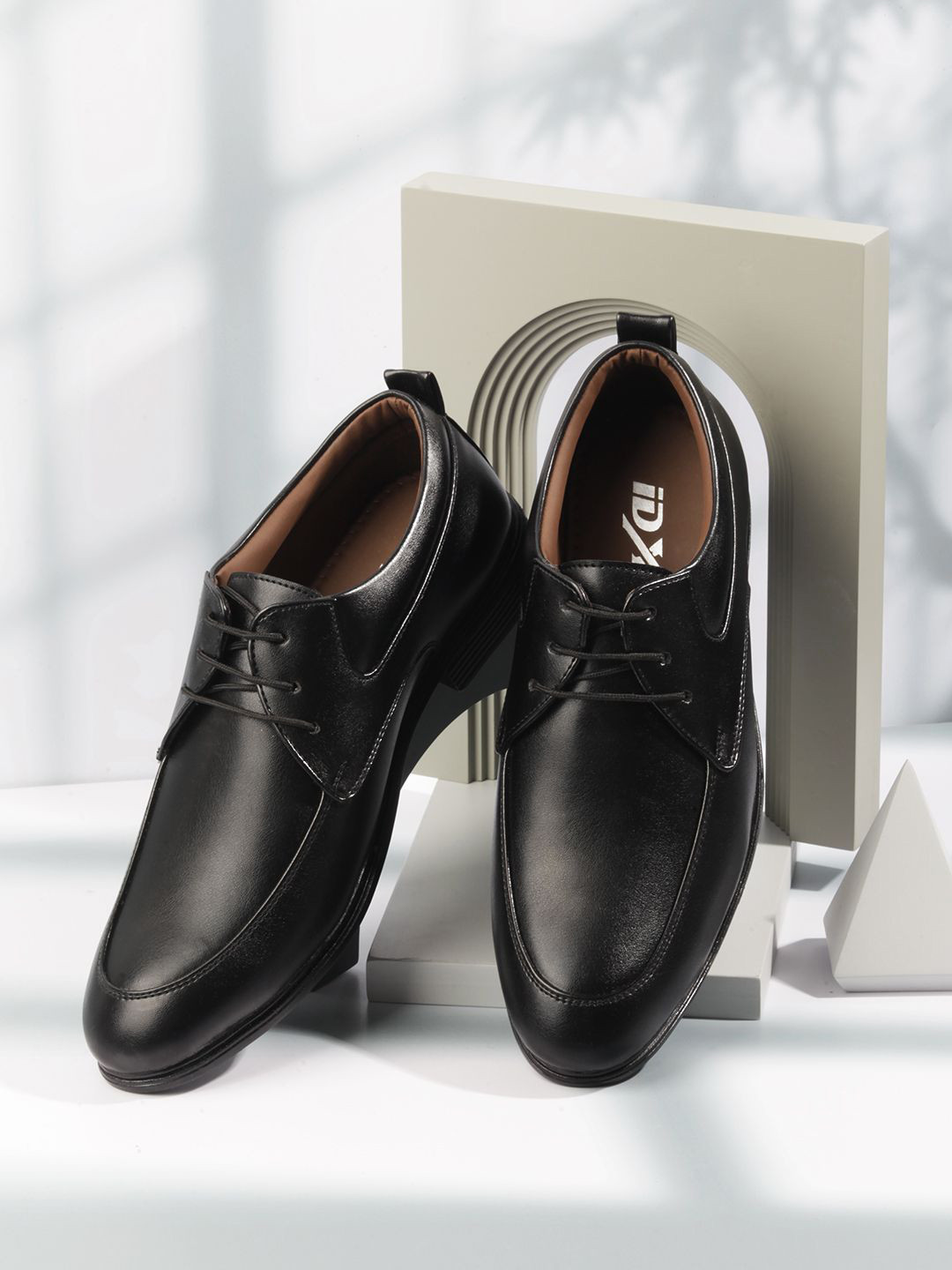 Buy ID Men Round Toe Leather Formal Derbys - Formal Shoes for Men ...
