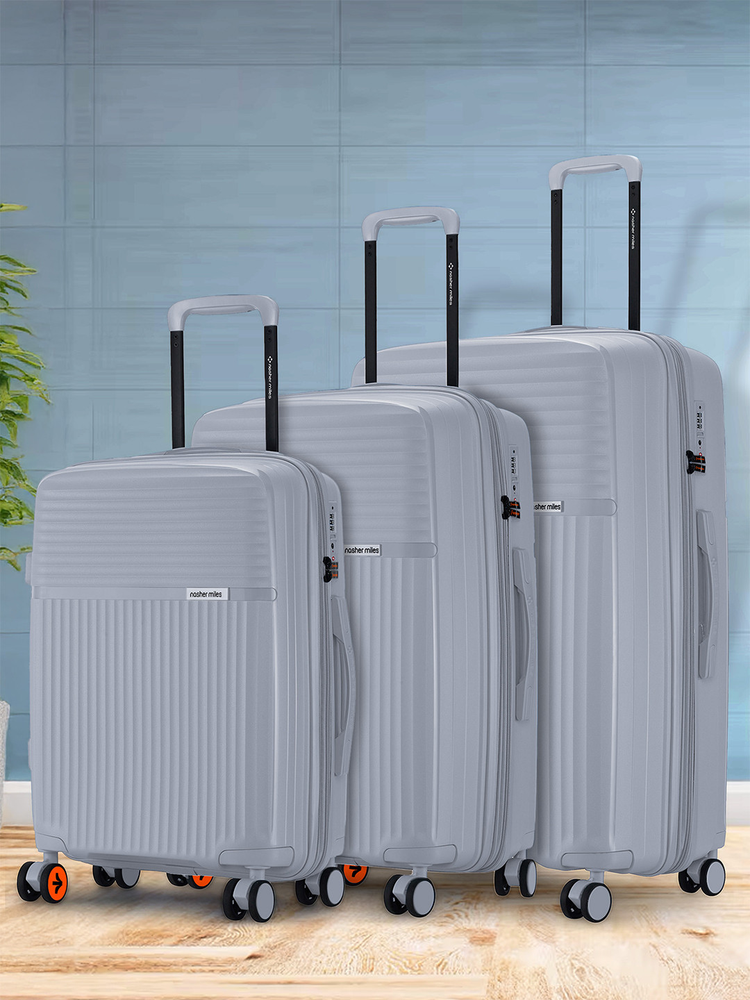 Buy Krabi Expander TSA Lock Polypropylene Small Medium Large Grey ...