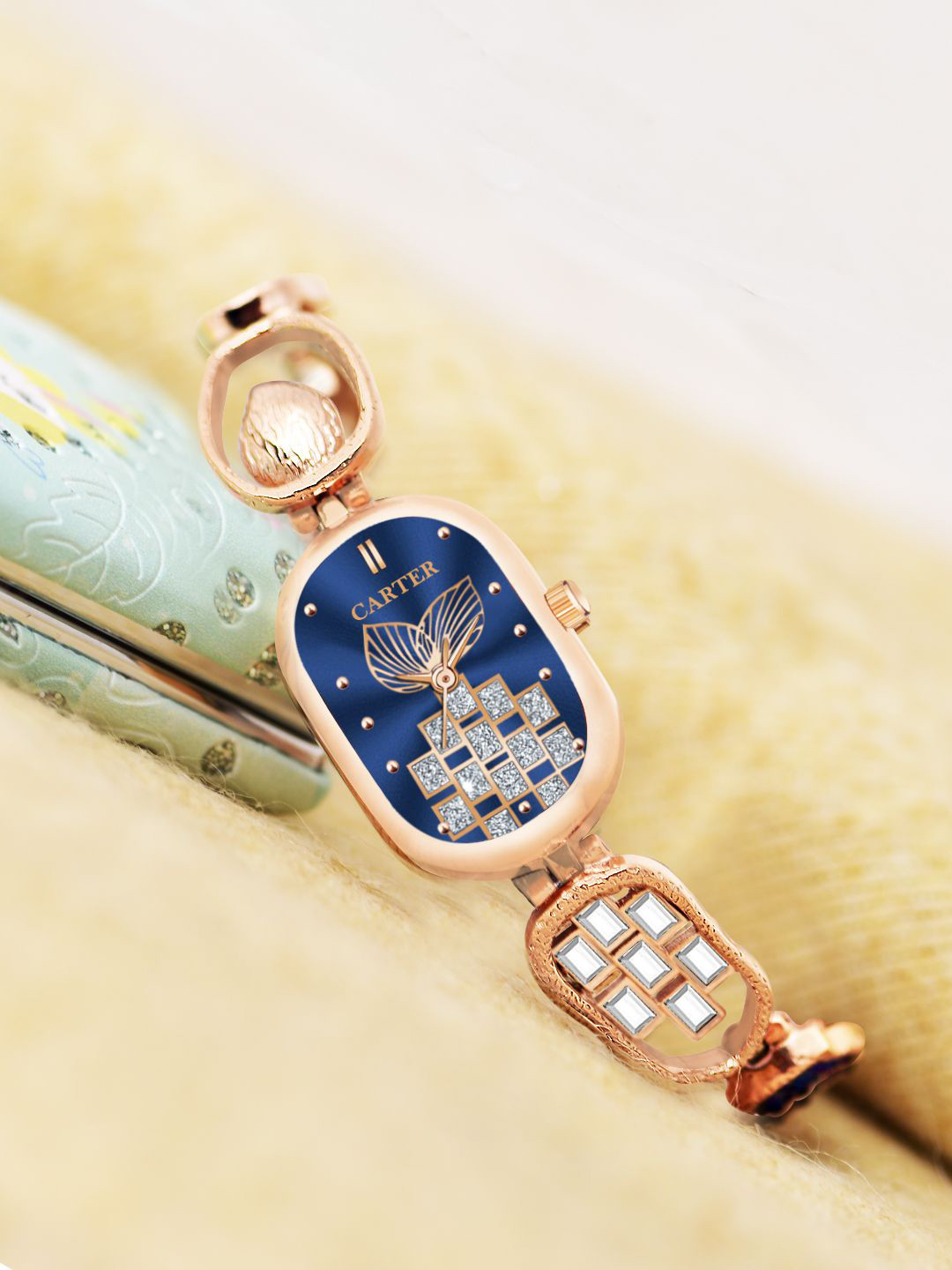 Buy Sandy D Carter Women Dial & Stainless Steel Straps Analogue Watch ...