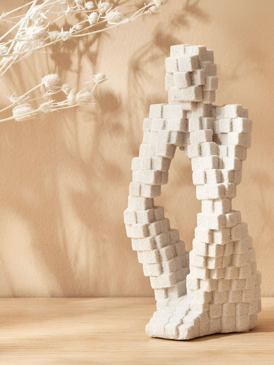 Buy Home Centre Off White Man Face In Palms Figurine Showpiece ...