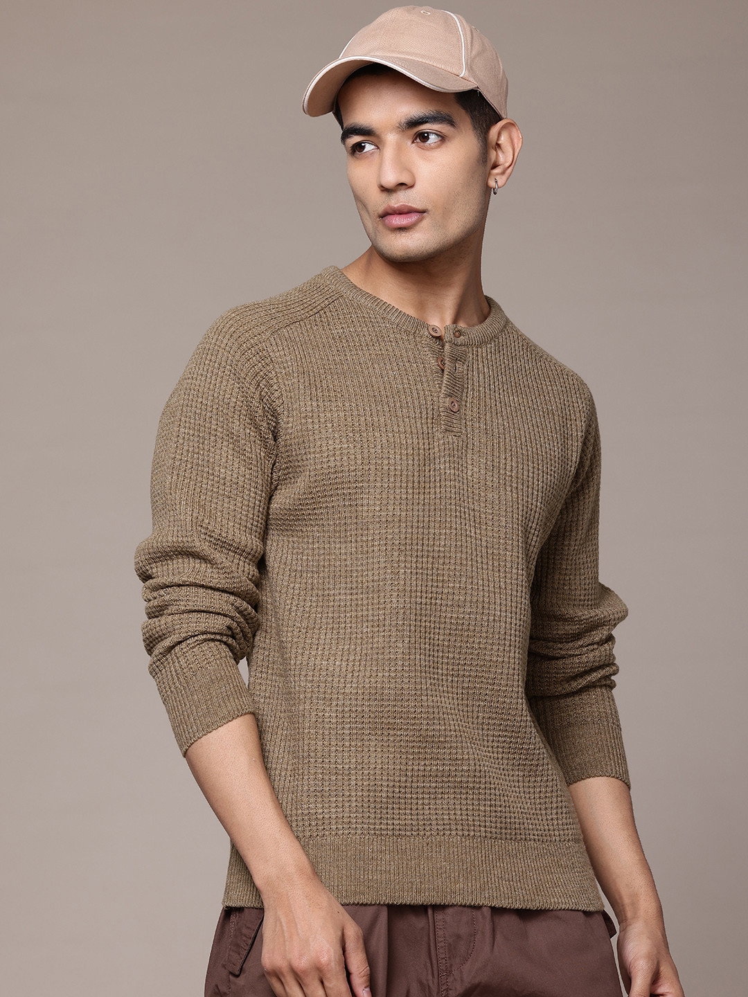 Buy The Roadster Lifestyle Co. Henley Neck Pullover - Sweaters for Men ...
