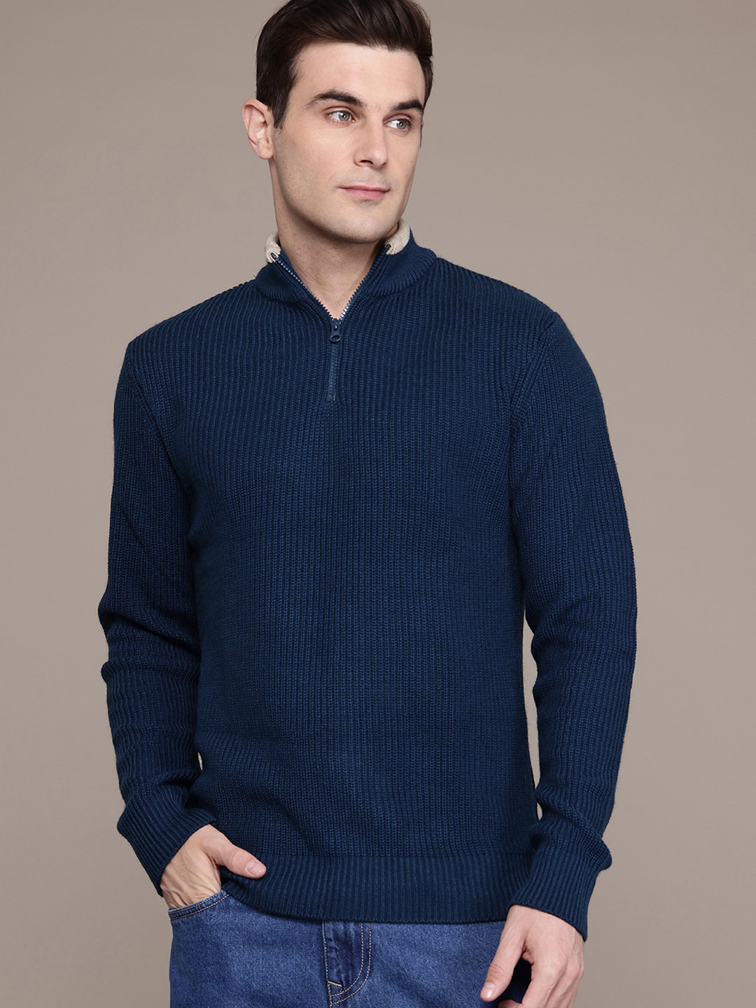 Buy The Roadster Lifestyle Co. Half Zipper Pullover - Sweaters for Men ...