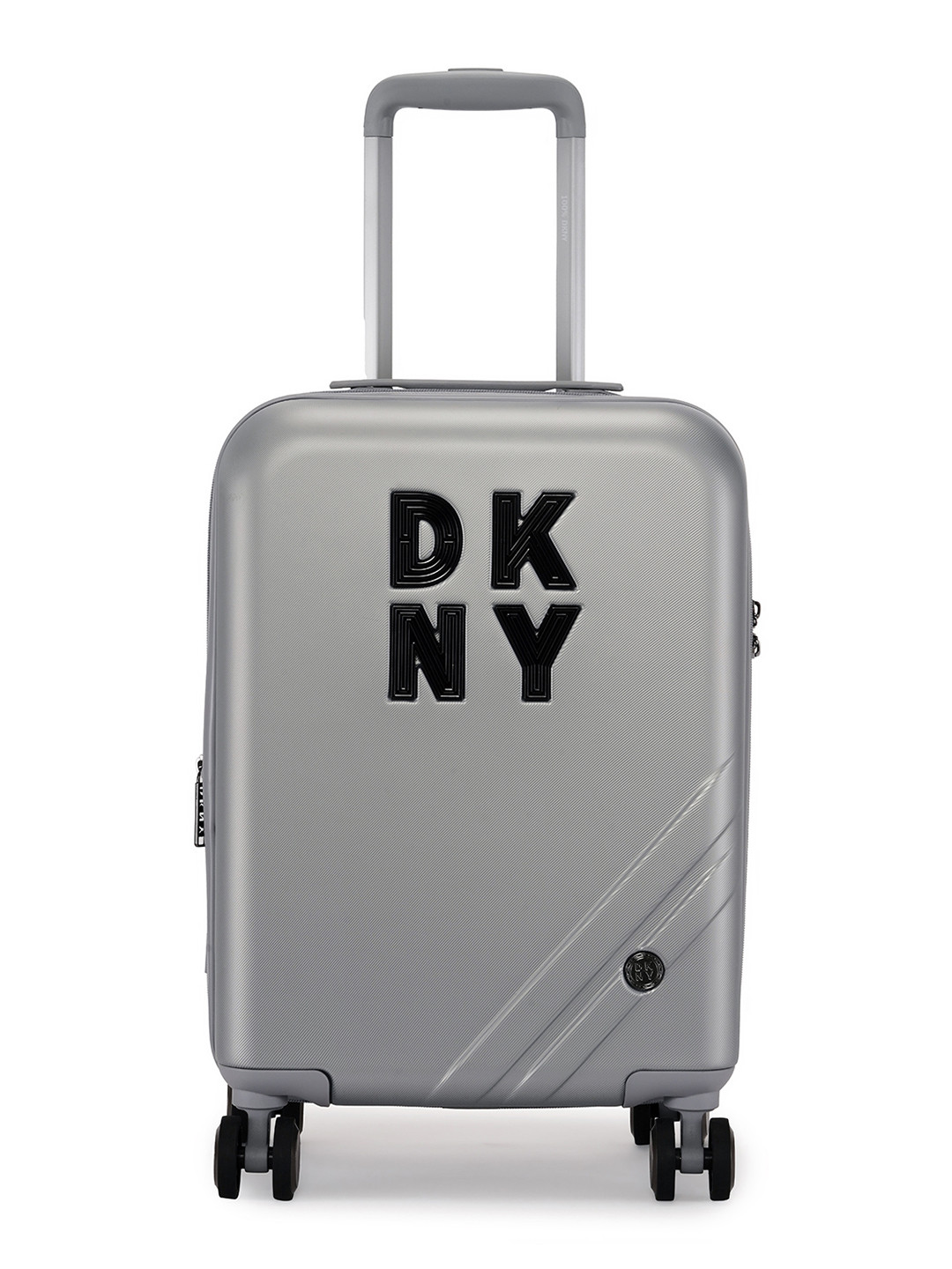 Buy DKNY FRONT ROW Range Silver 20" Cabin Hard Trolley Bag - Trolley ...