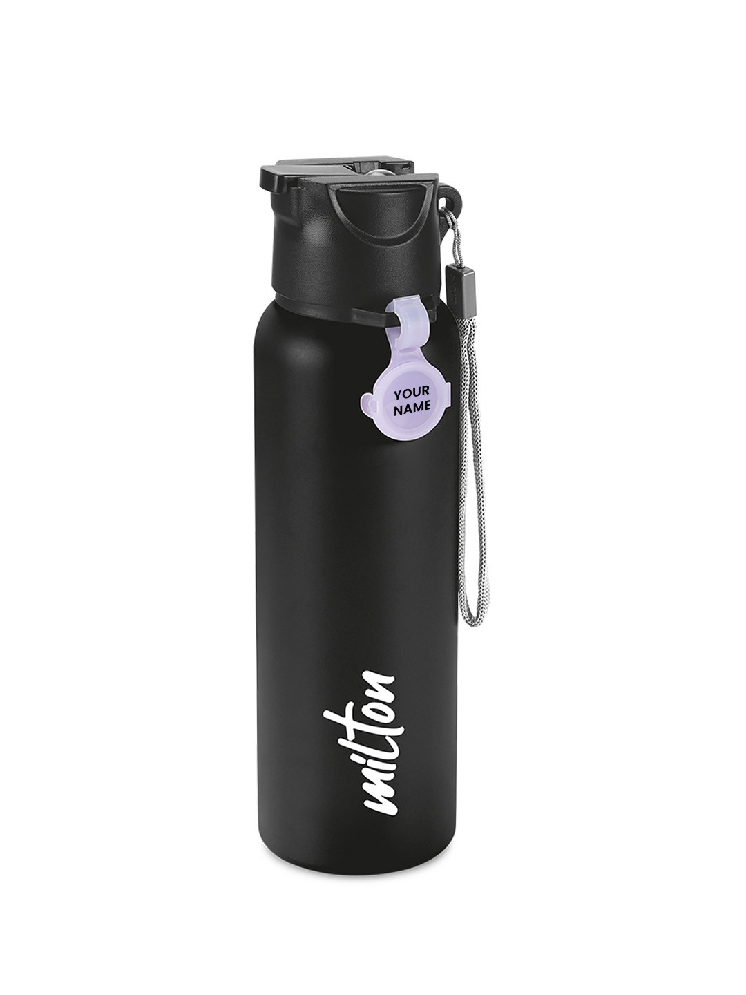 Buy Milton Black Sipstar 750 Stainless Steel Water Bottle With Straw ...