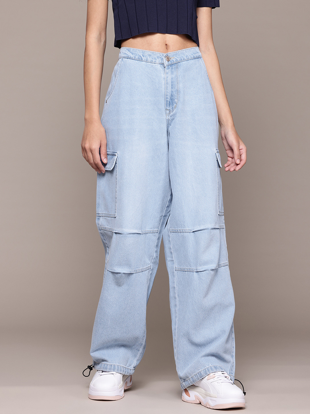 Buy The Roadster Lifestyle Co. Women Parachute Fit High Rise Cargo ...