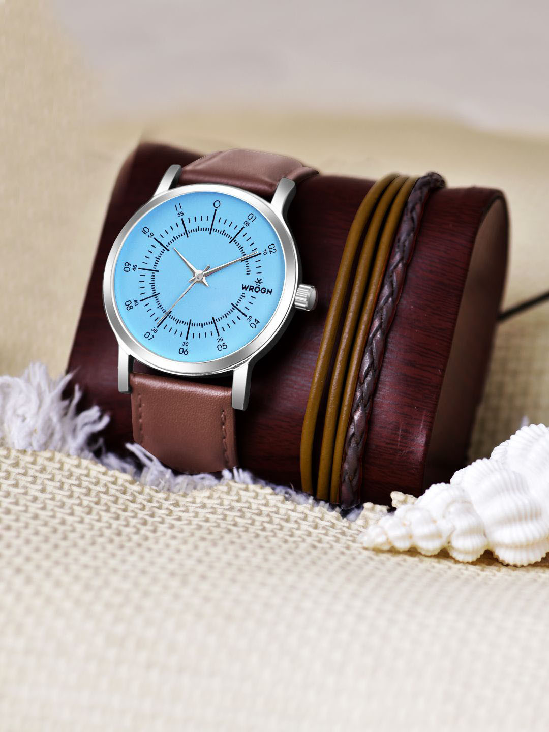 Buy WROGN Men Round Watch Gift Set WRNWJ Set 03 - Watch Gift Set for ...