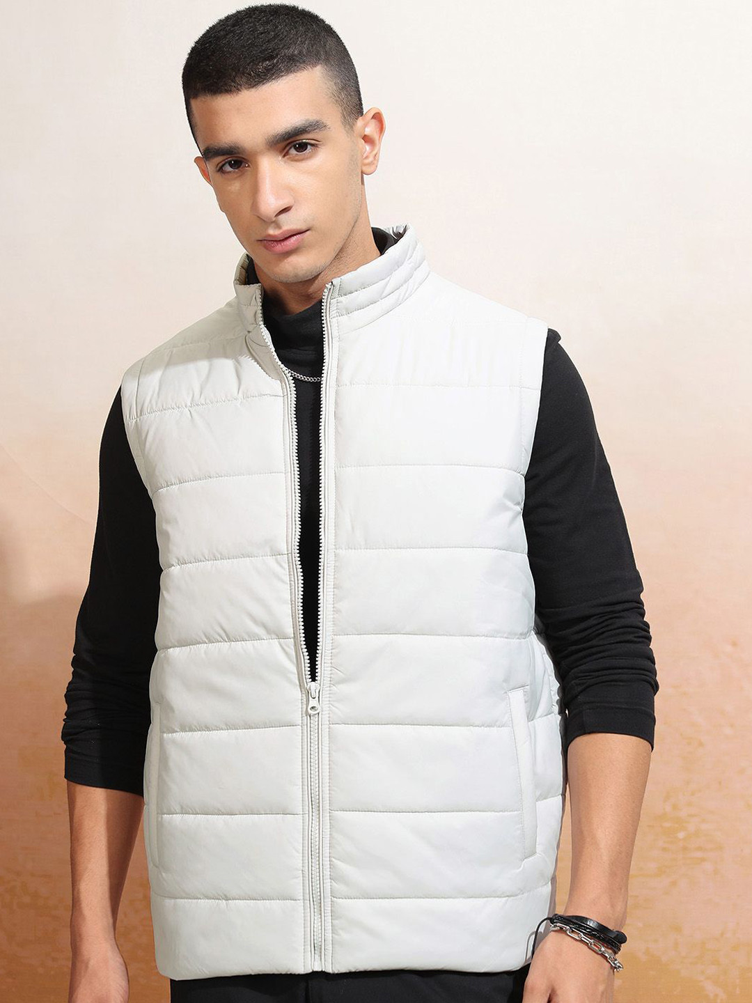 Buy HIGHLANDER Men Light Grey Puffer Jacket - Jackets for Men 30014056 ...