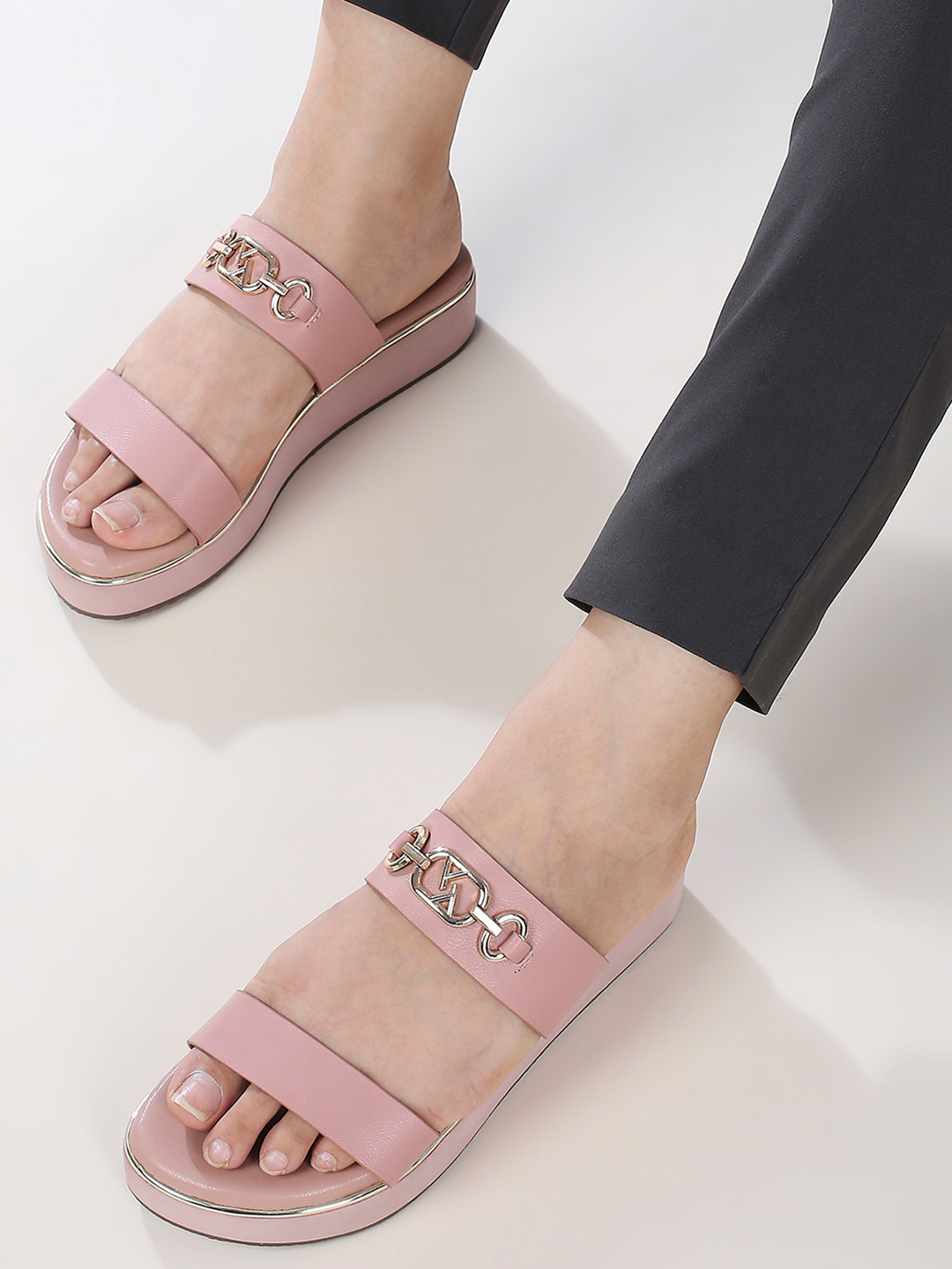 Buy Inc 5 Women 2 Inches Open Toe Buckles Flatform Sandals - Heels for ...