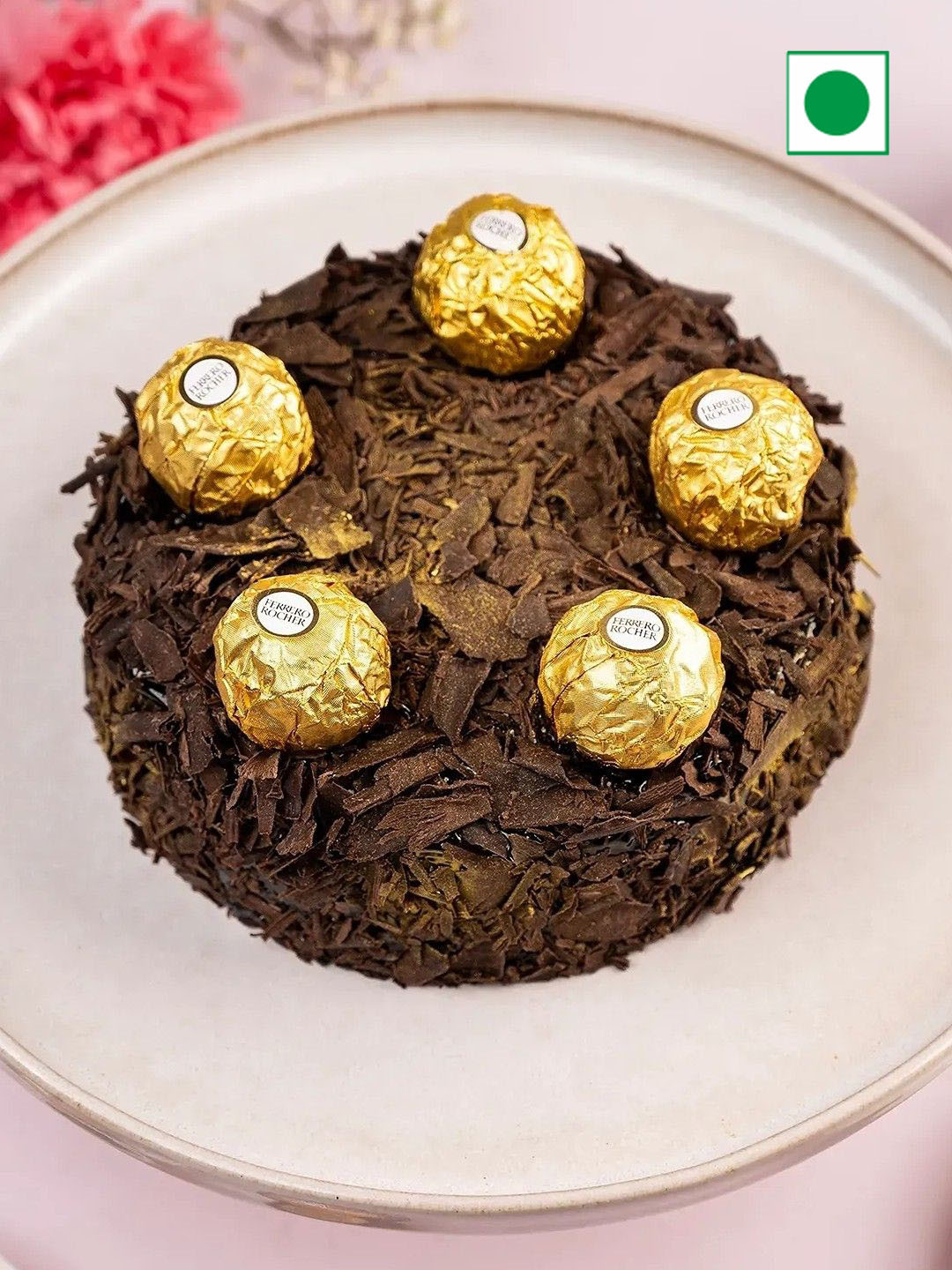 Buy Fnp Delectable Ferrero Rocher Truffle Flavour Eggless Round Cake ...