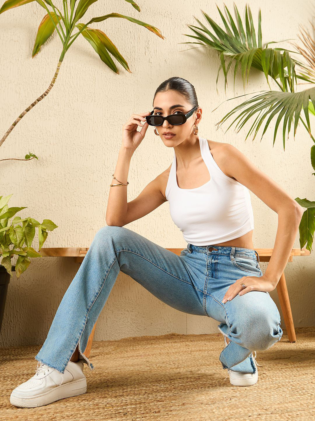 Buy Uptownie Stretchable Square Neck Halter Top - Tops for Women ...