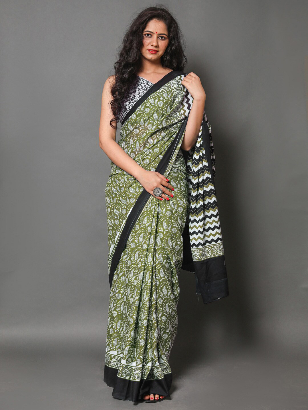 Buy BUTA BUTI Ethnic Motifs Pure Cotton Saree - Sarees for Women ...