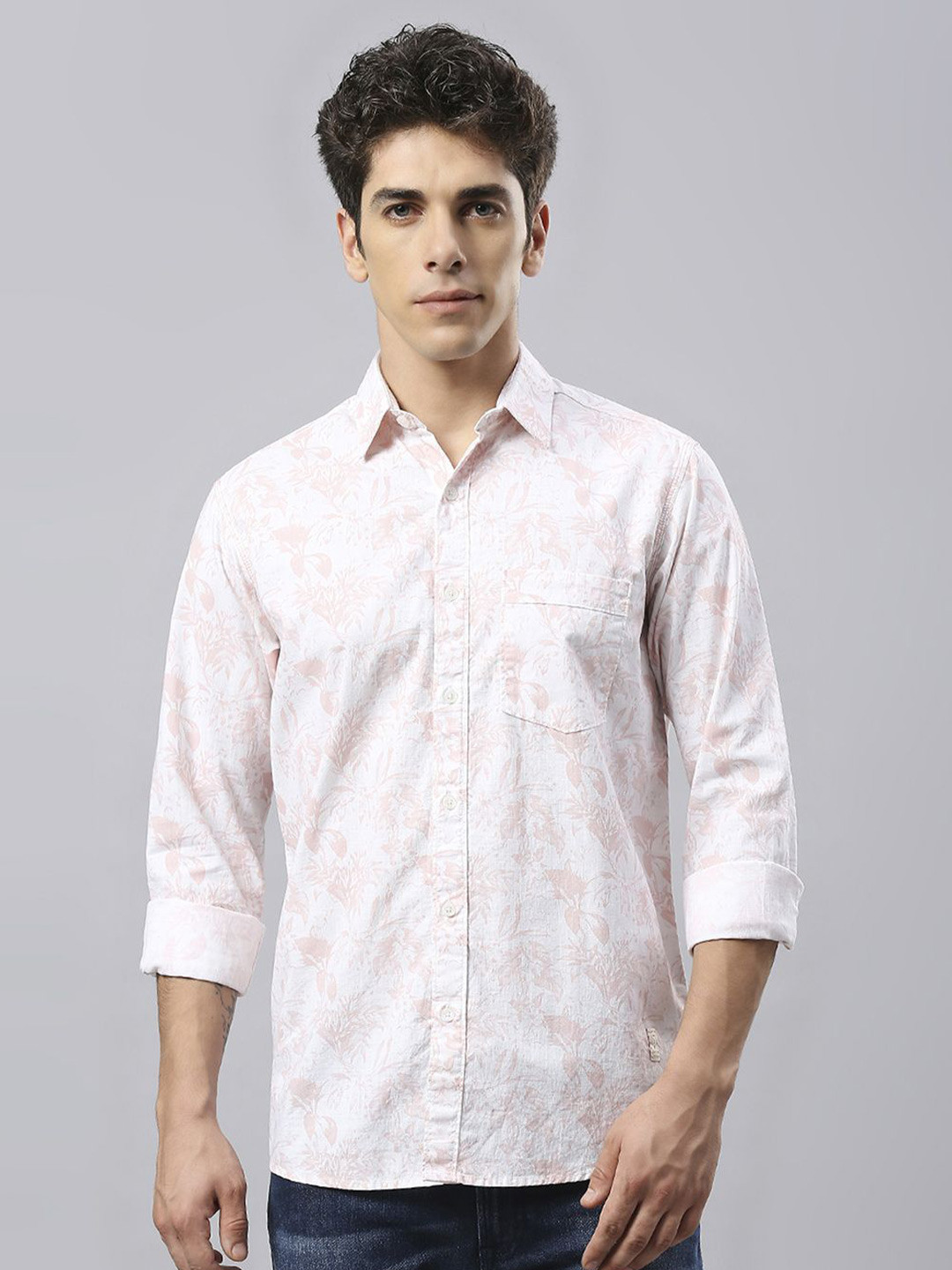 Buy Klub Fox Men Floral Printed Casual Slim Fit Shirt - Shirts for Men ...