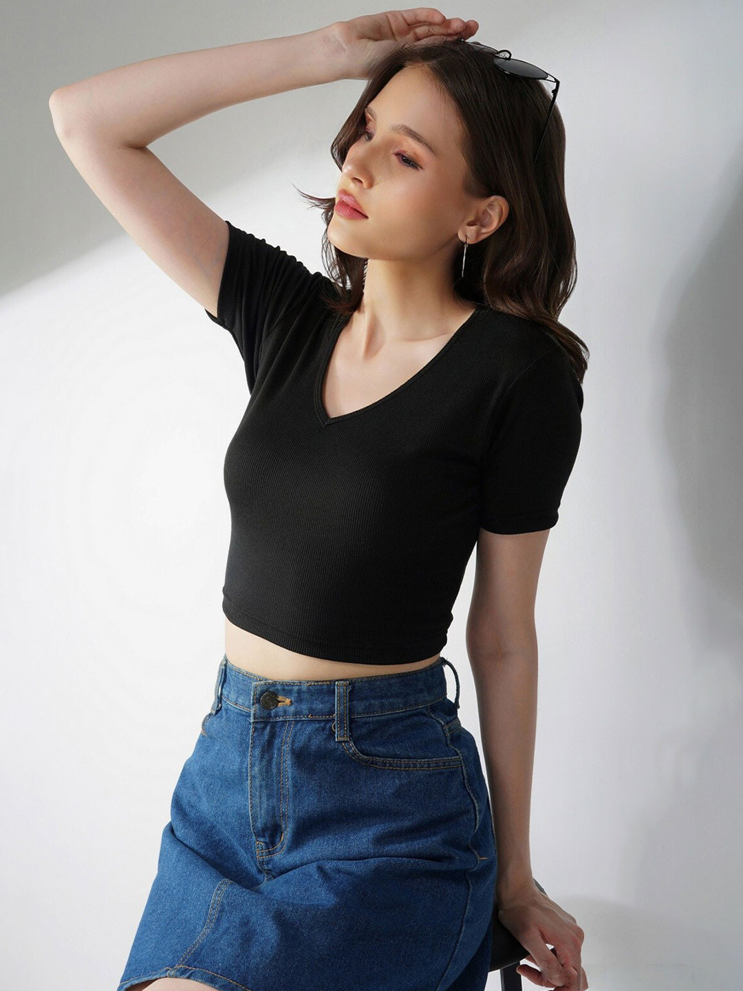 Buy Lagashi Cotton Styled Back Crop Top - Tops for Women 30021256 | Myntra