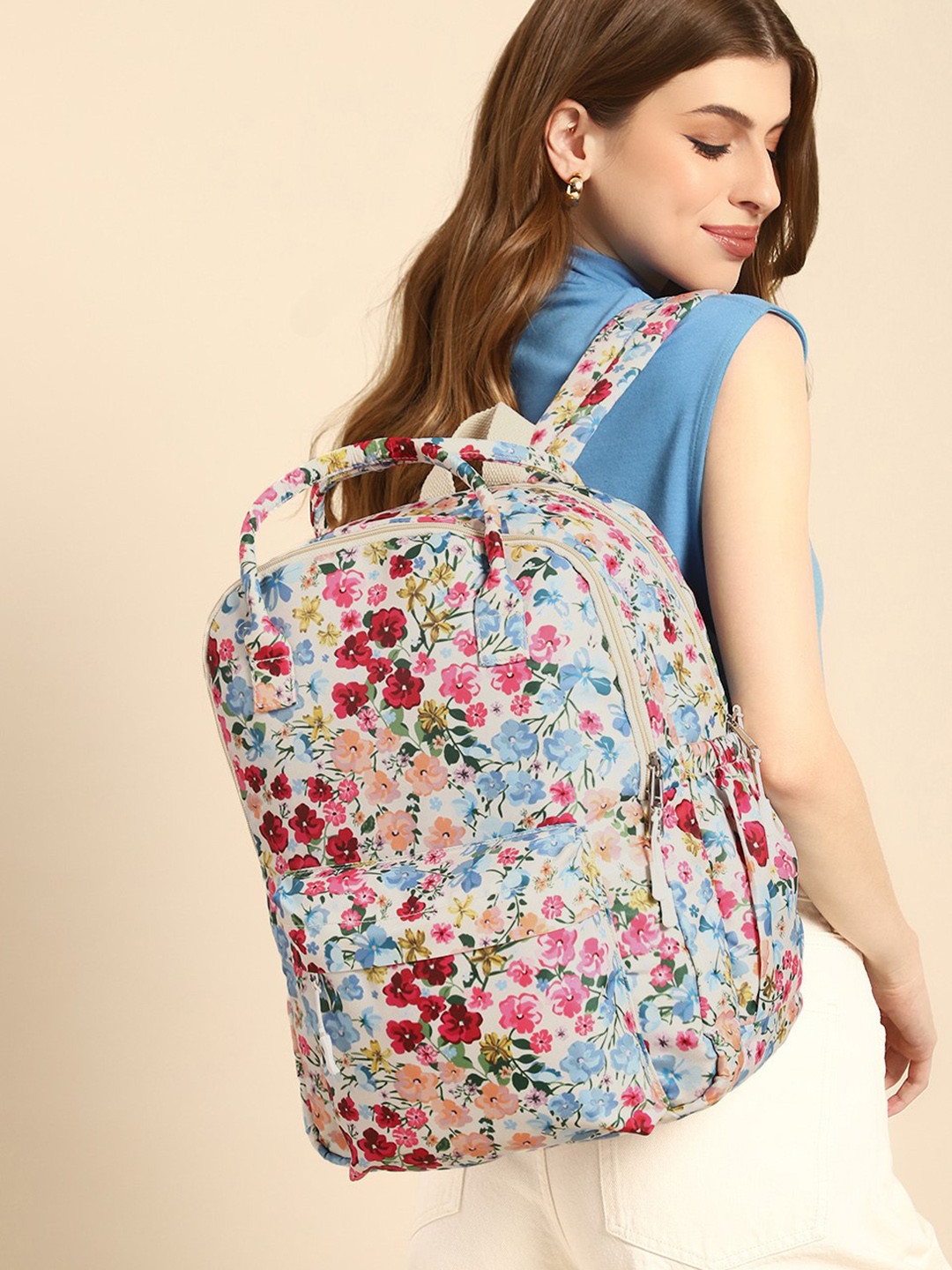 Buy DressBerry Women Floral Printed Backpack - Backpacks for Women ...