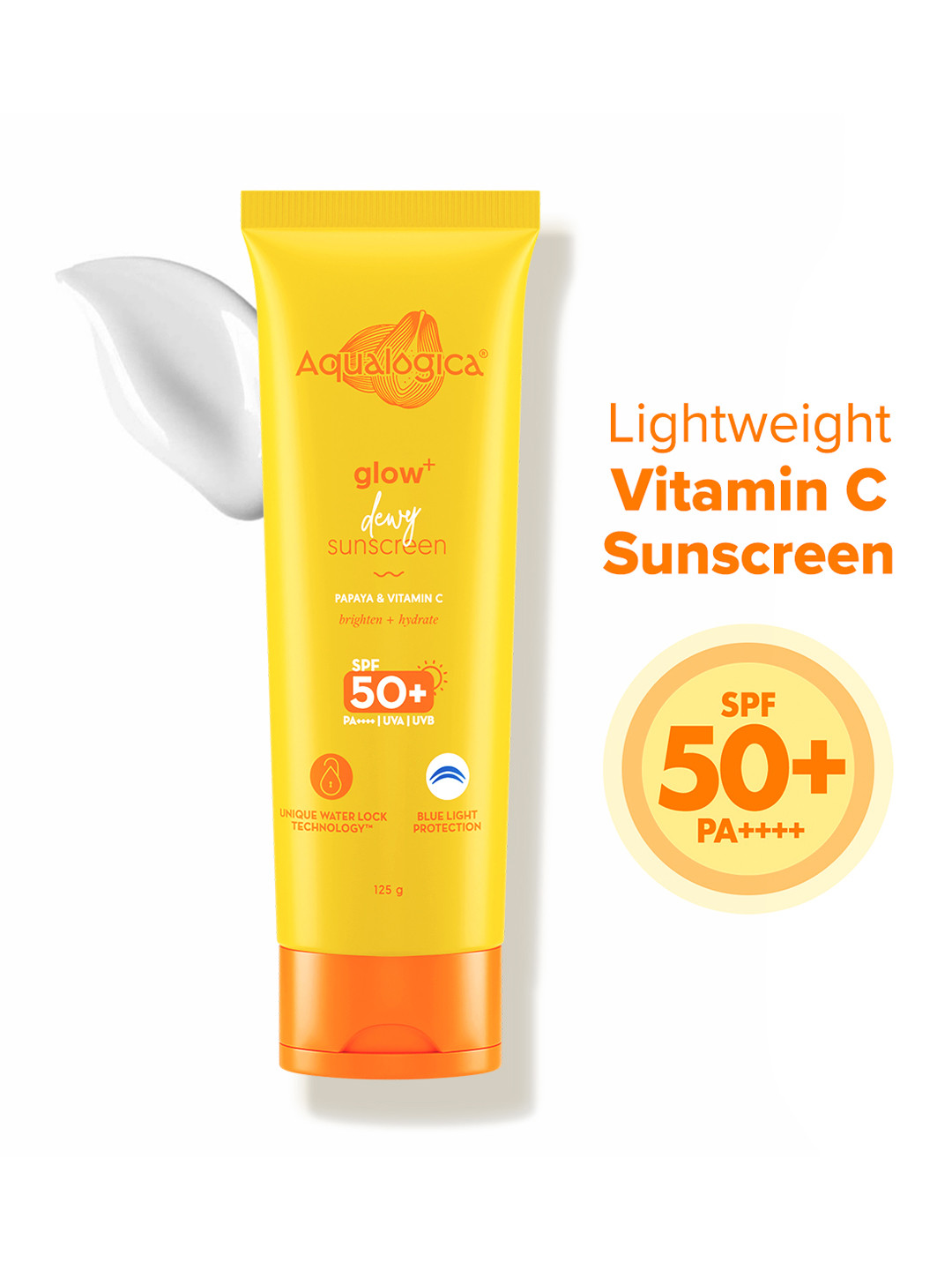 Buy Aqualogica Glow+ Dewy Sunscreen SPF 50 PA++++ 125g - Face Sunscreen ...
