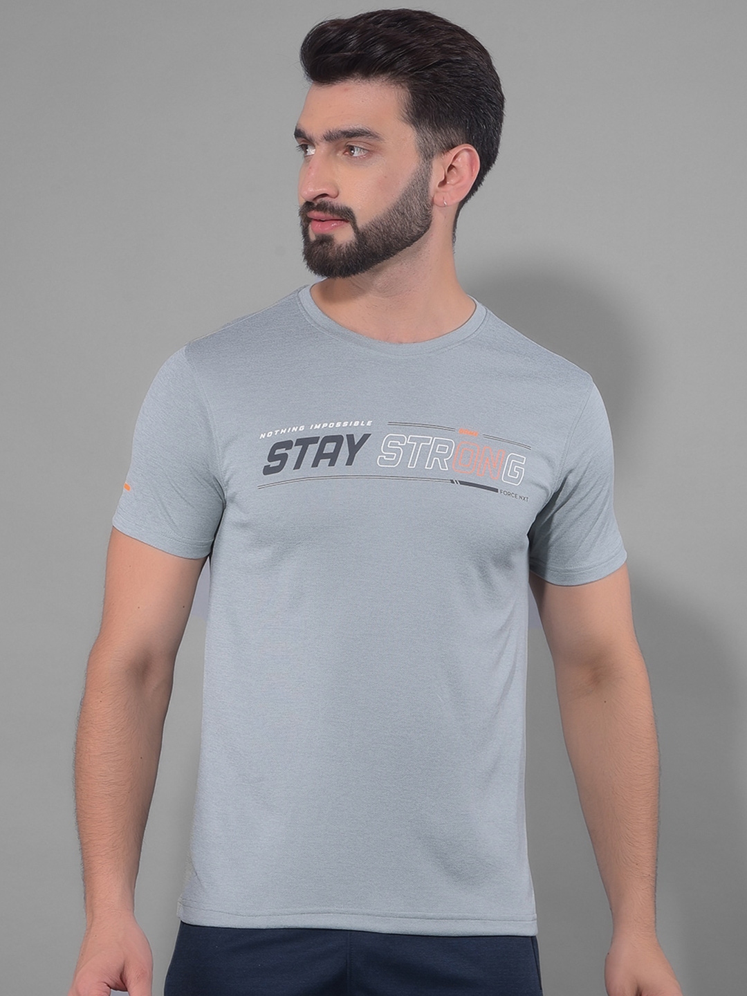 Buy Force Nxt Men Anti Odour Typography Printed Round Neck T Shirt