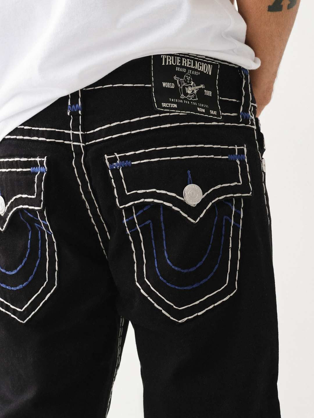 Buy True Religion Super T Ricky Straight Fit Mid Rise Solid Jeans ...