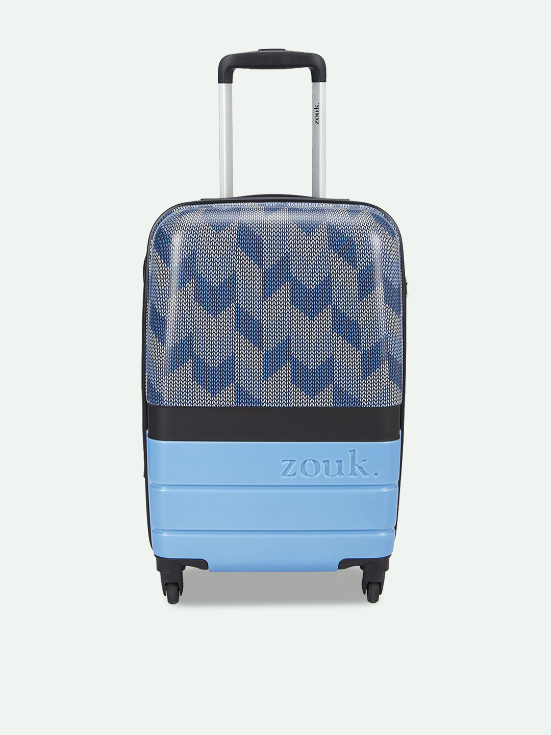Buy ZOUK Unisex Himachal Chevron Blue Raahi Cabin Trolley Bag - Trolley Bag for Unisex 30028477 ...