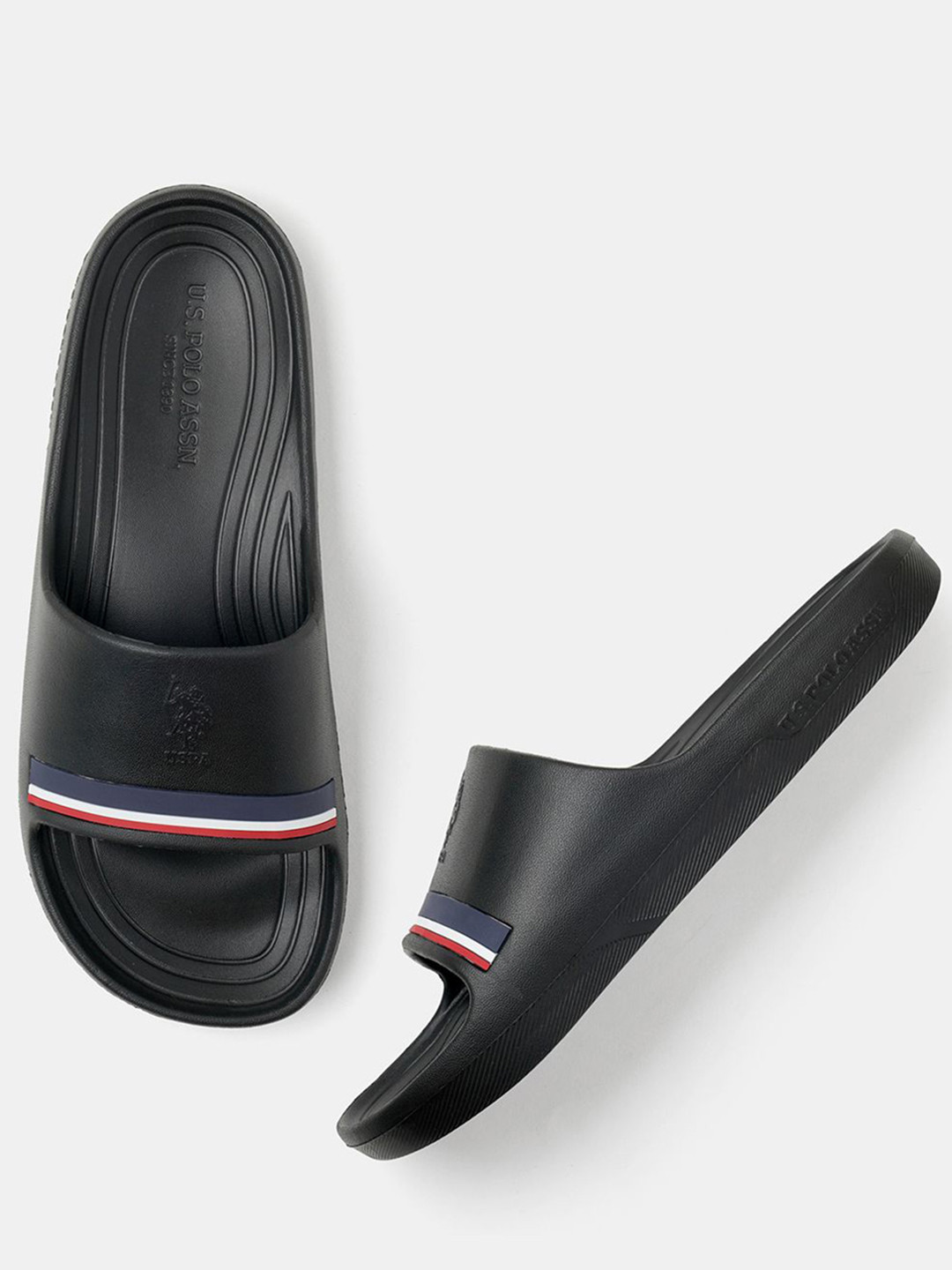 Buy U.S. Polo Assn. Men Easton 2.0 Foam Walk Sliders - Flip Flops for ...