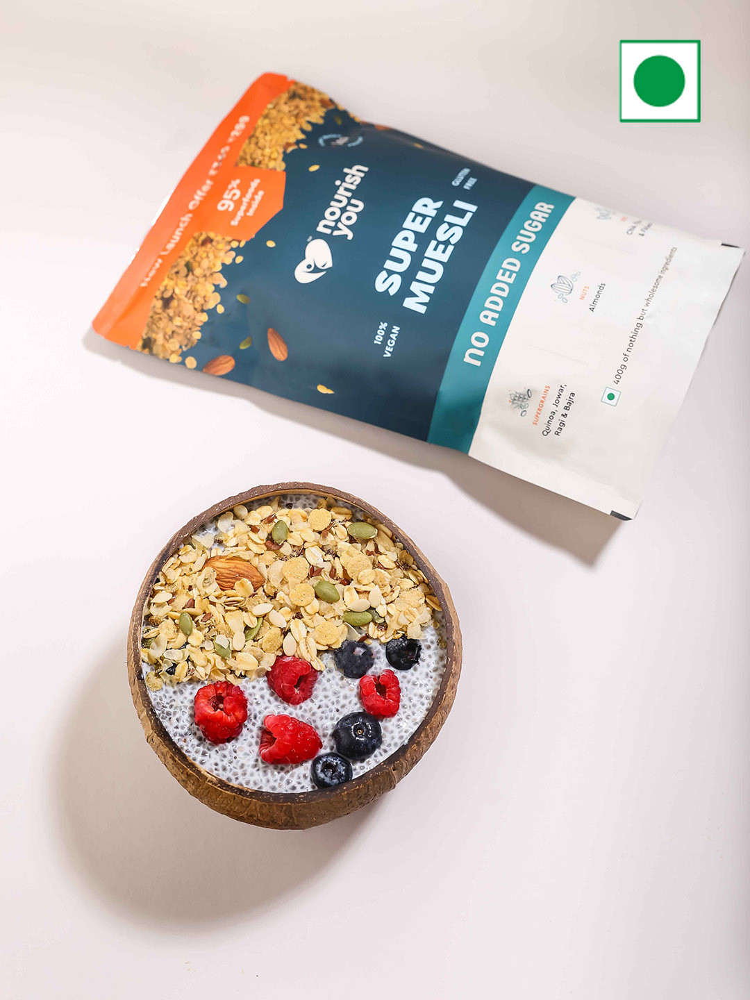 Buy Nourish You Super Muesli No Added Sugar 400g - Cereal And Muesli ...