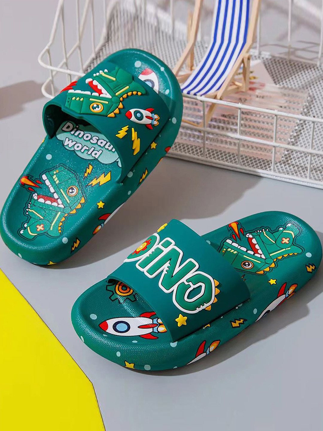 Buy Little Surprise Box LLP Kids Printed Rubber Sliders - Flip Flops ...