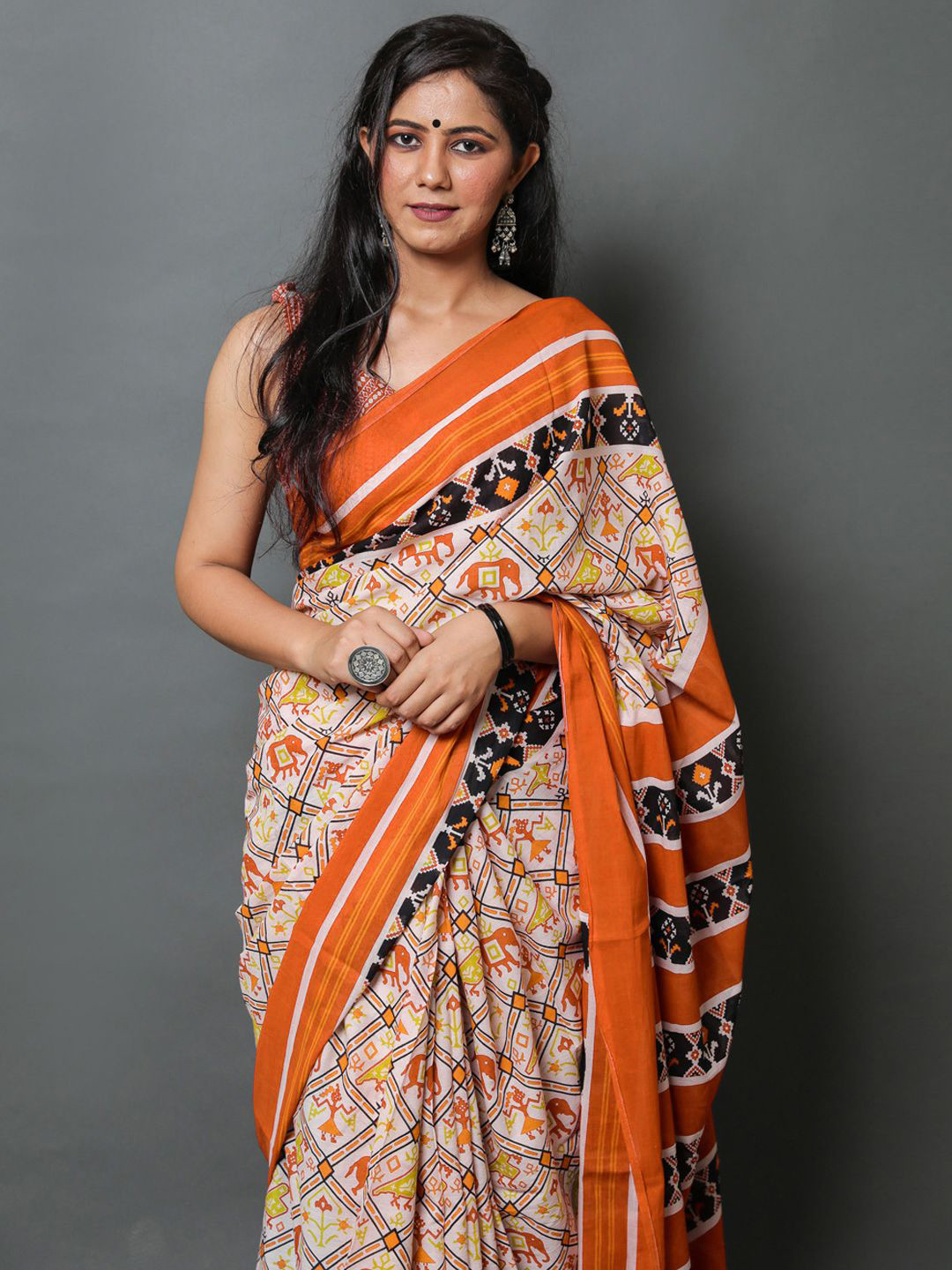 Buy BUTA BUTI Ethnic Motifs Pure Cotton Saree - Sarees for Women ...