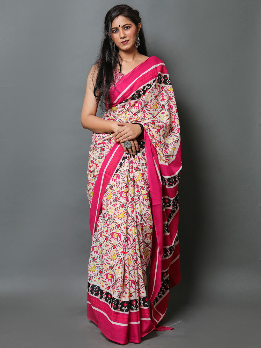 Buy BUTA BUTI Ethnic Motifs Pure Cotton Saree - Sarees for Women ...
