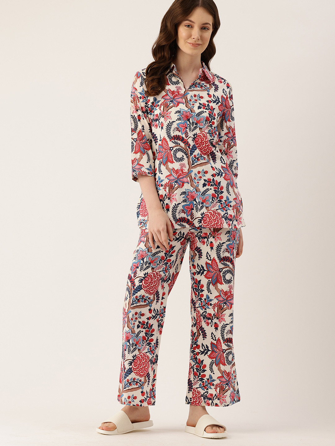 Buy ETC Floral Print Night Suit - Night Suits for Women 30035115 | Myntra