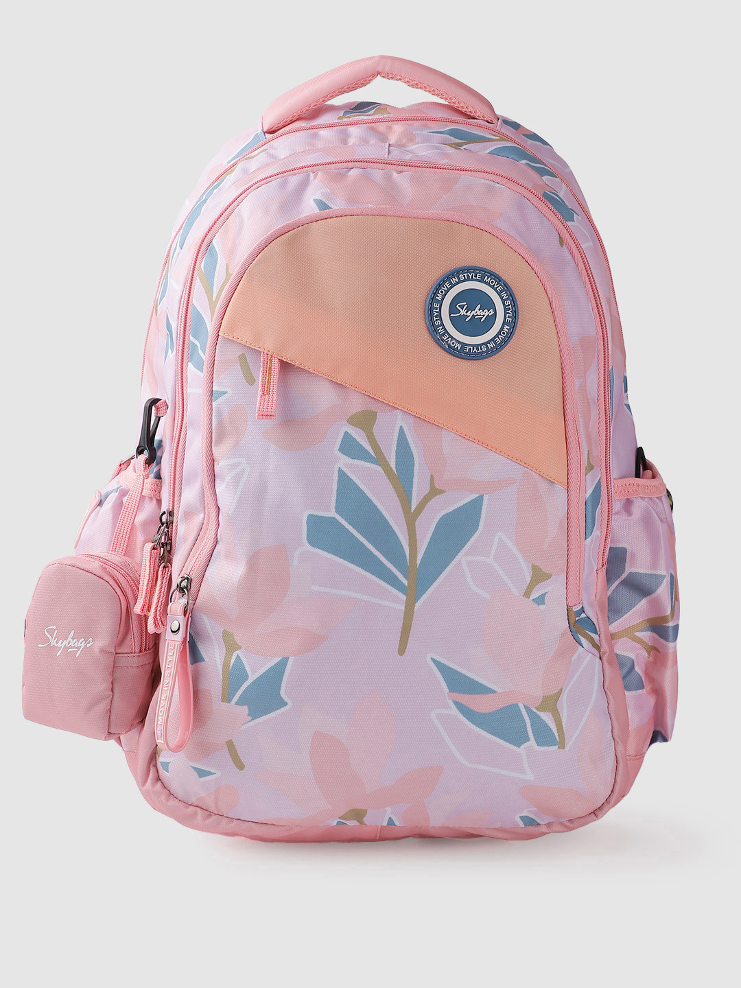 Buy Skybags Girls Graphic Applique Detail Backpack With Pouch ...