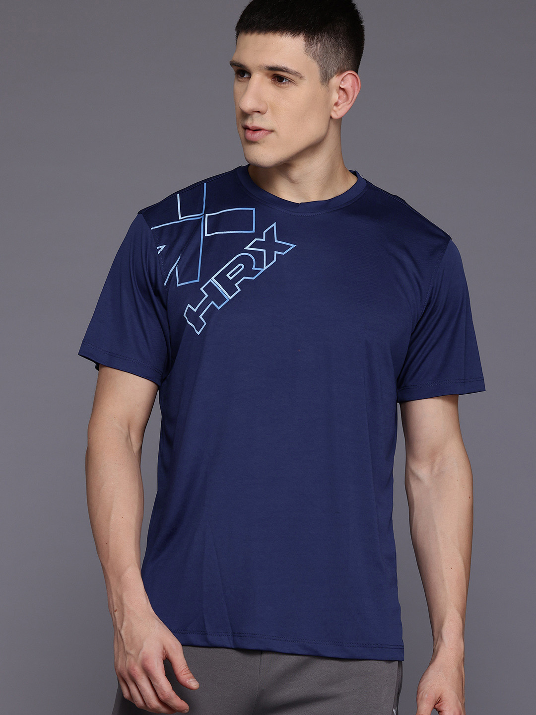 Buy HRX By Hrithik Roshan Printed Rapid Dry Training T Shirt - Tshirts ...