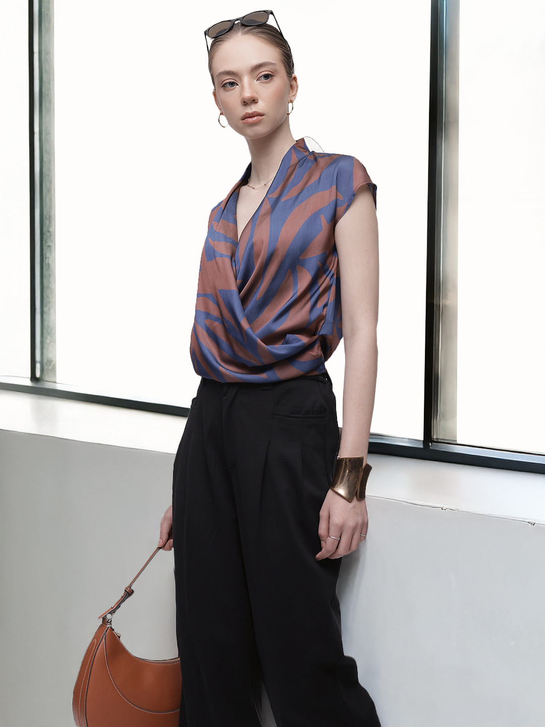 Buy French Connection Abstract Print Wrap Top - Tops for Women 30036262 ...