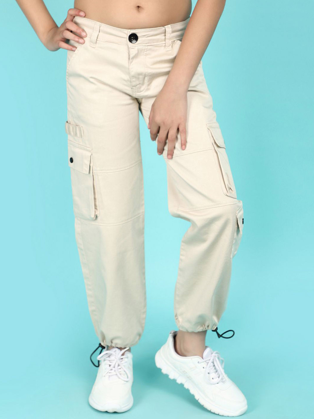 Buy V Mart Girls Cargos Trousers - Trousers for Girls 30037675 | Myntra