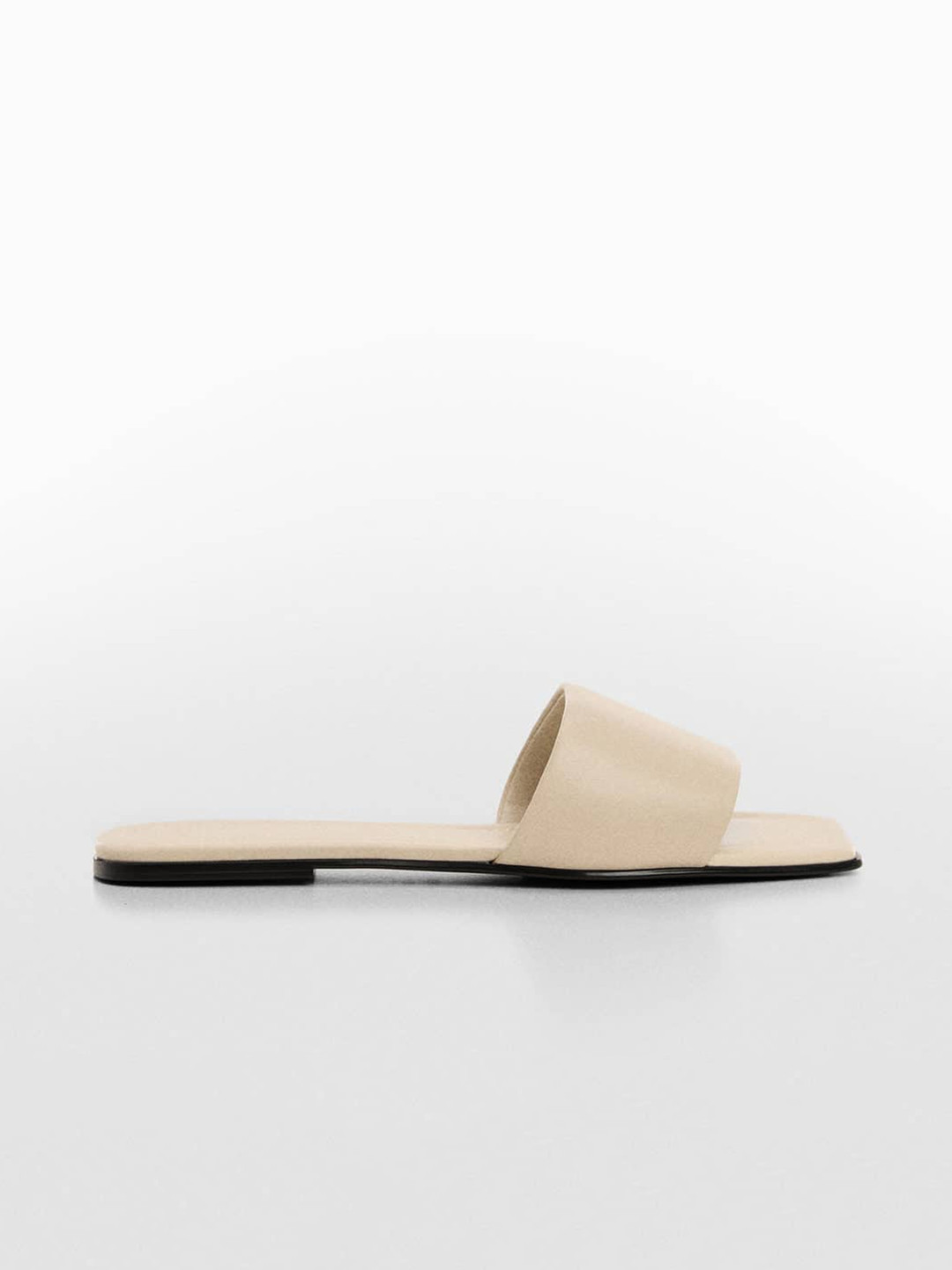 Buy MANGO Women Leather Open Toe Flats - Flats for Women 30038004 | Myntra