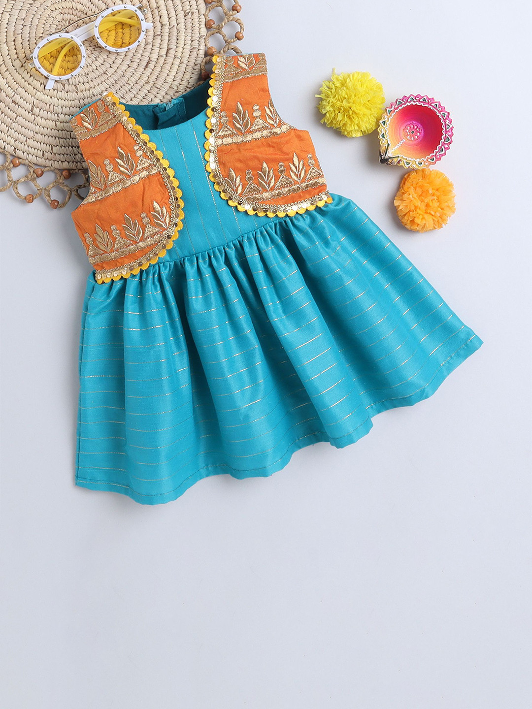 Buy MANY FROCKS & Satin Fit & Flare Maxi Dress - Dresses for Girls ...