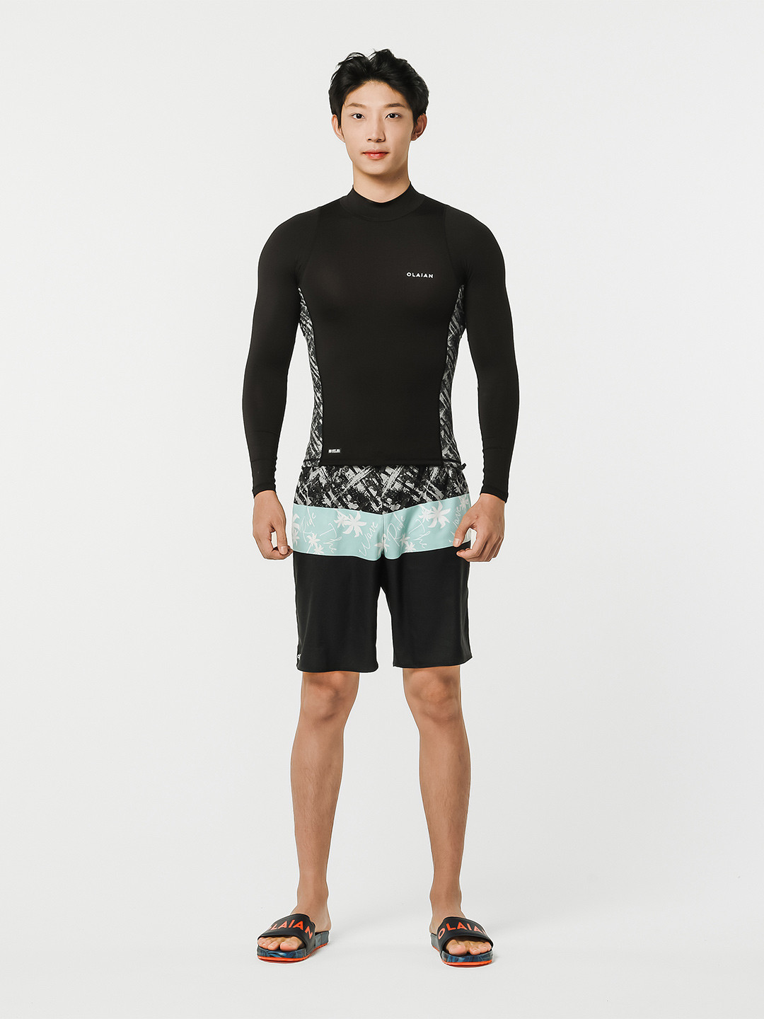Buy OLAIAN By Decathlon Men Abstract Printed Swim Shorts - Swim Bottoms ...