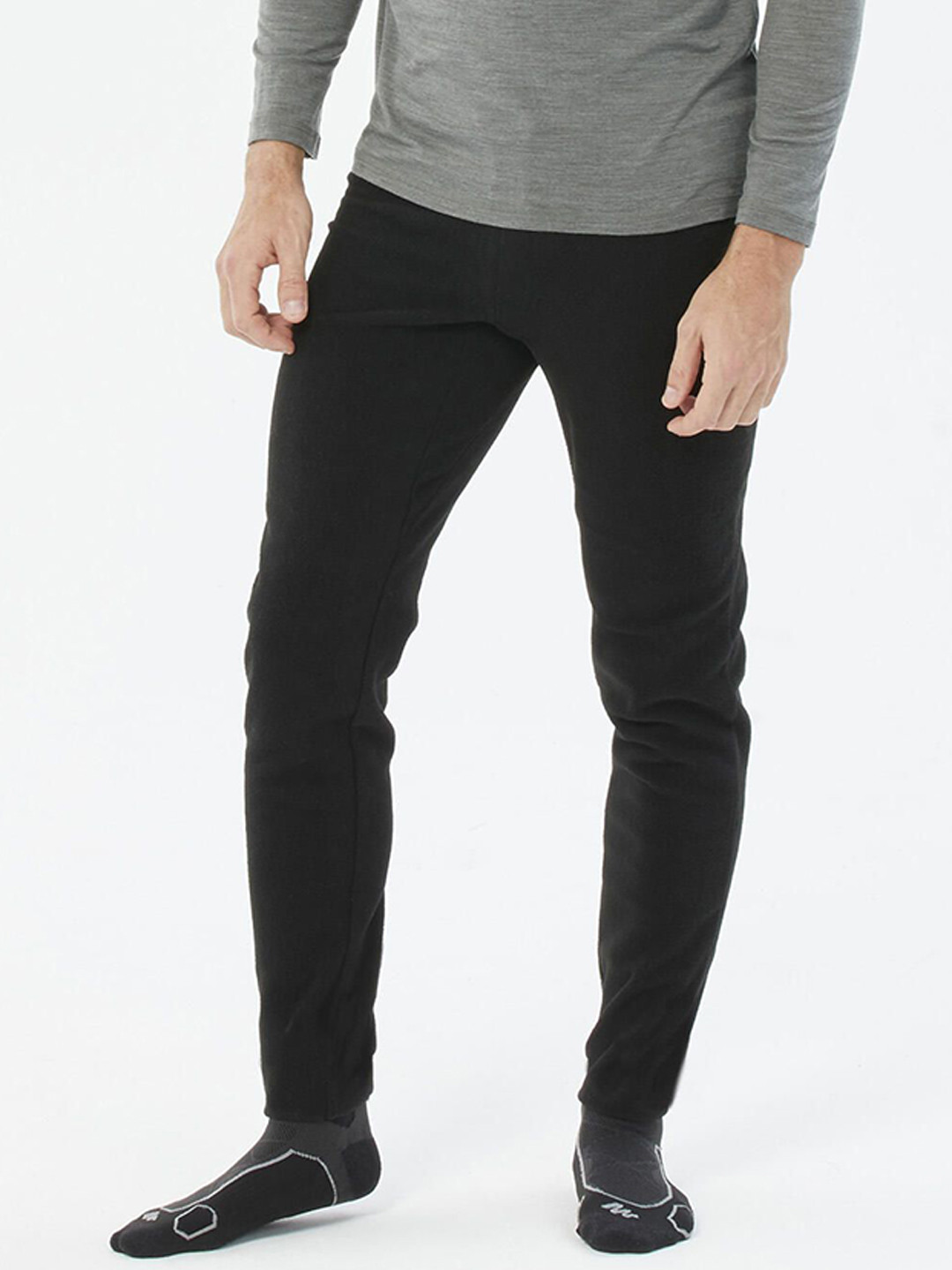 Buy Quechua By Decathlon Men Black Fleece Track Pants - Track Pants for ...