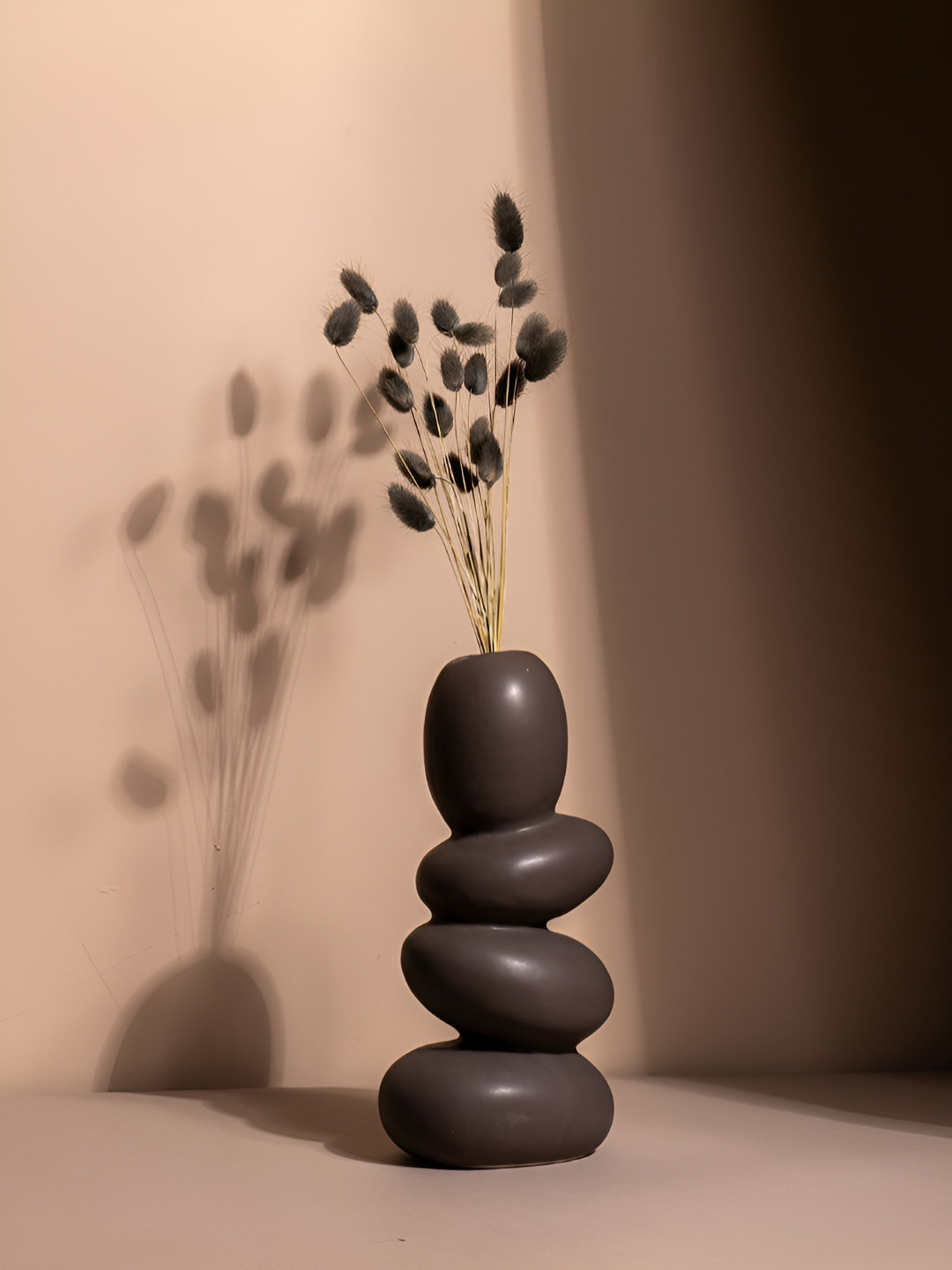 Buy Glimpse Homes Grey Ceramic Pebble Flower Vase - Vases for Unisex ...