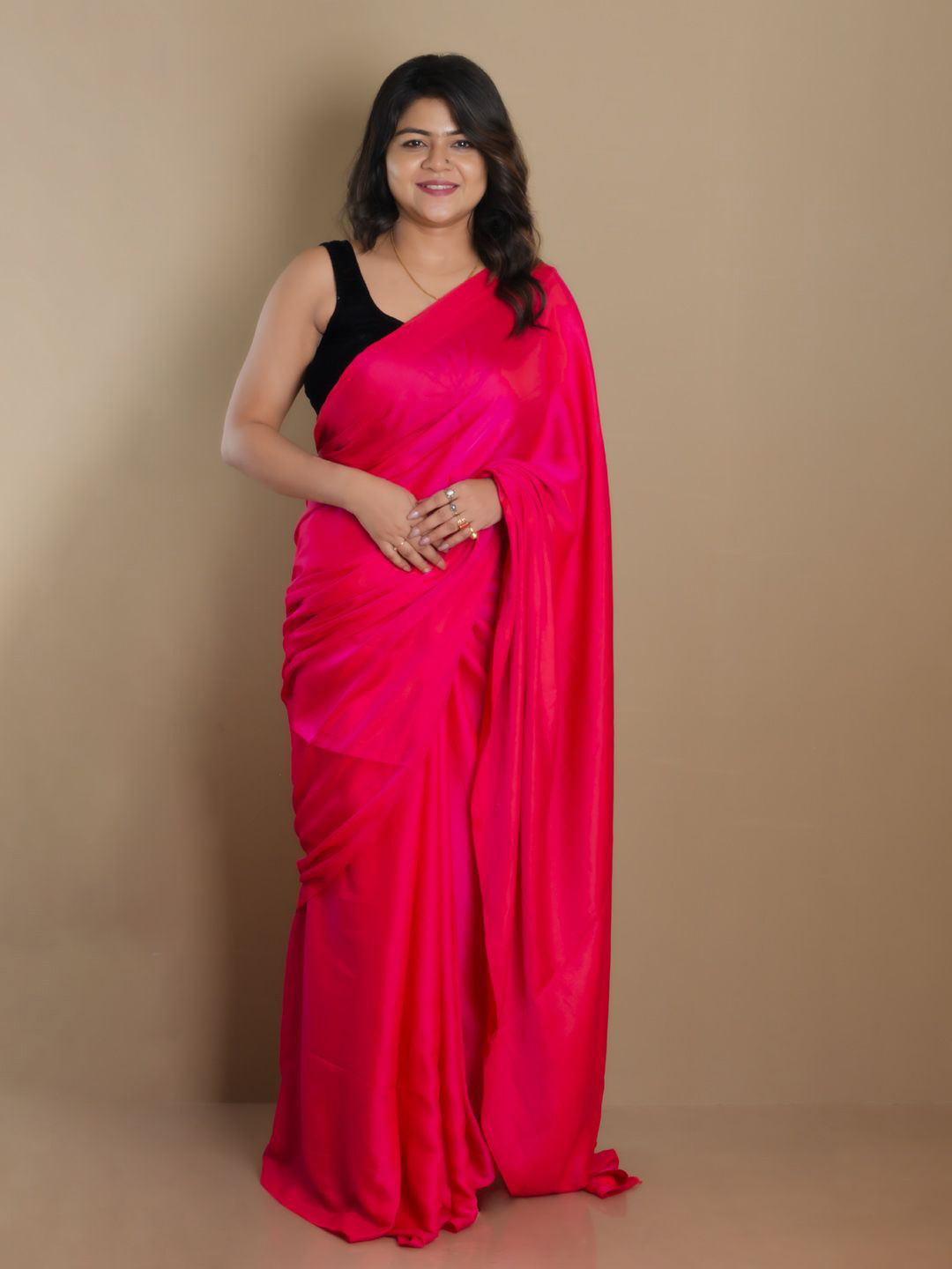 Buy SARIKA Solid Pure Chiffon Saree With No Border - Sarees for Women ...
