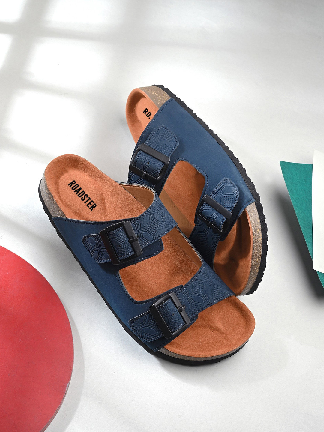 Buy The Roadster Lifestyle Co. Men Navy Blue Comfort Sandals - Sandals ...