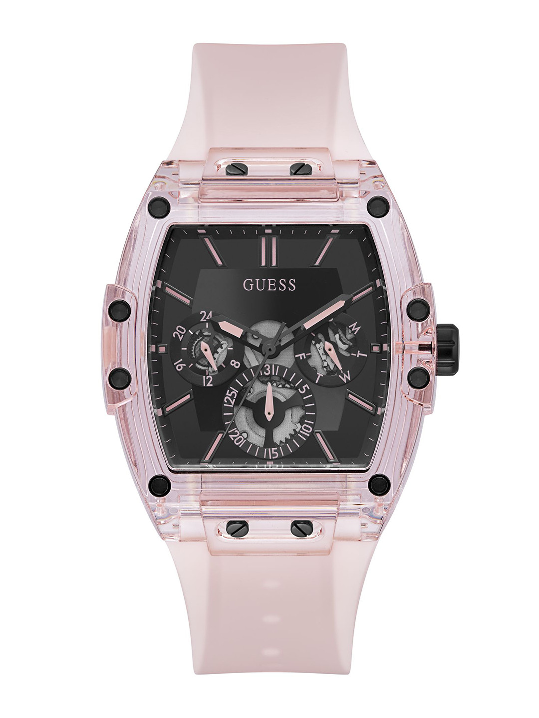 Buy GUESS Men Trend Phoenix Skeleton Dial Analogue Multi Function Watch ...