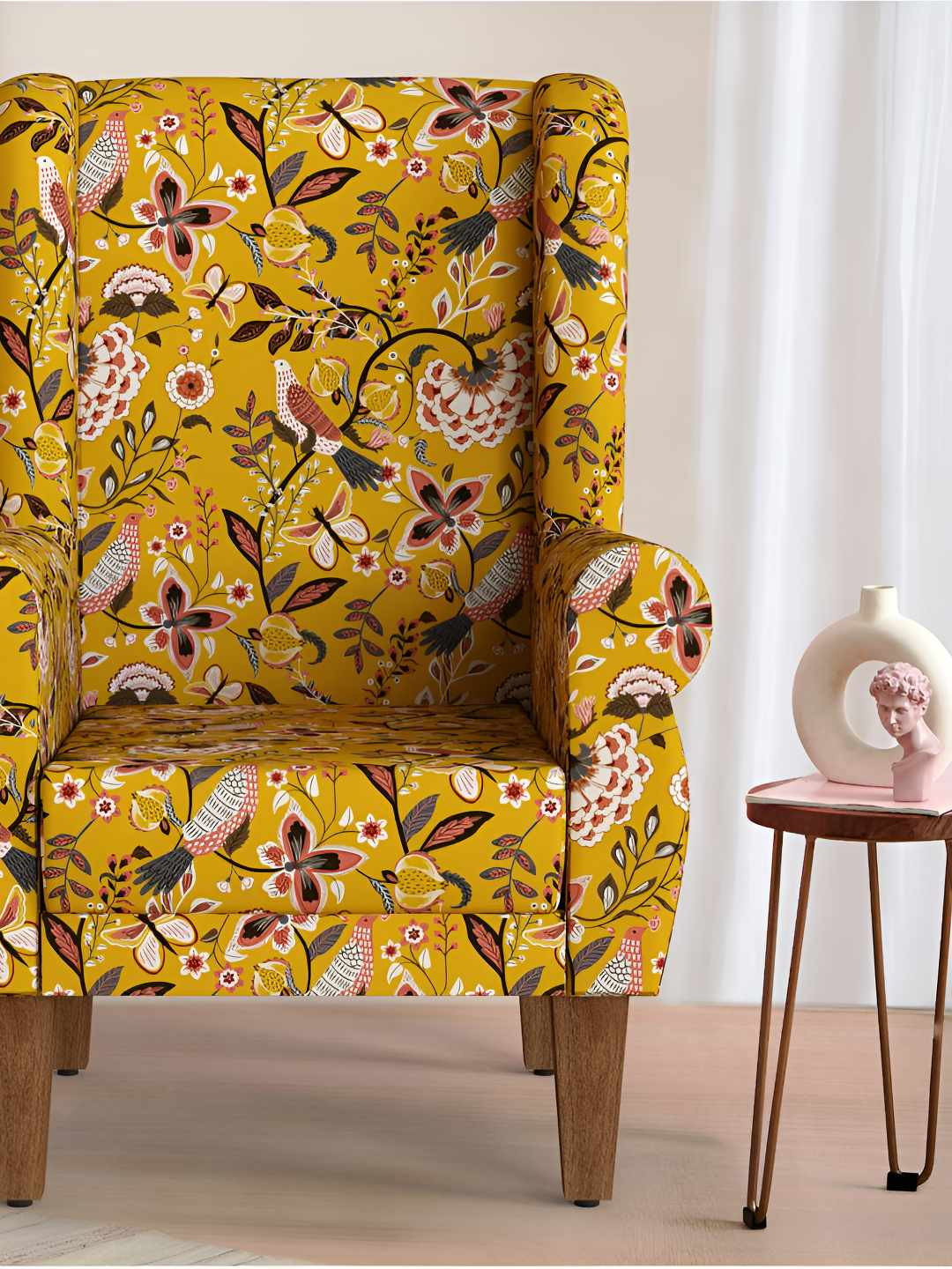 Buy Chumbak Yellow Printed Lounge Chair - Lounge Chair for Unisex ...