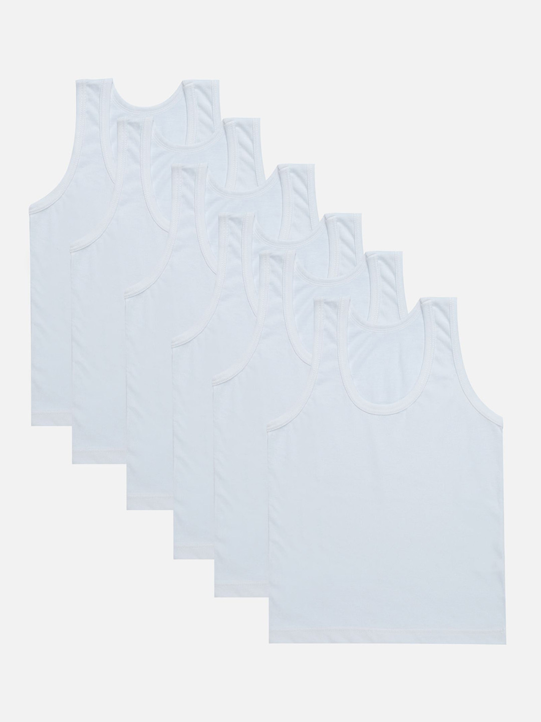 Buy Bodycare Boys Pack Of 6 Cotton Basic Innerwear Vests - Innerwear ...