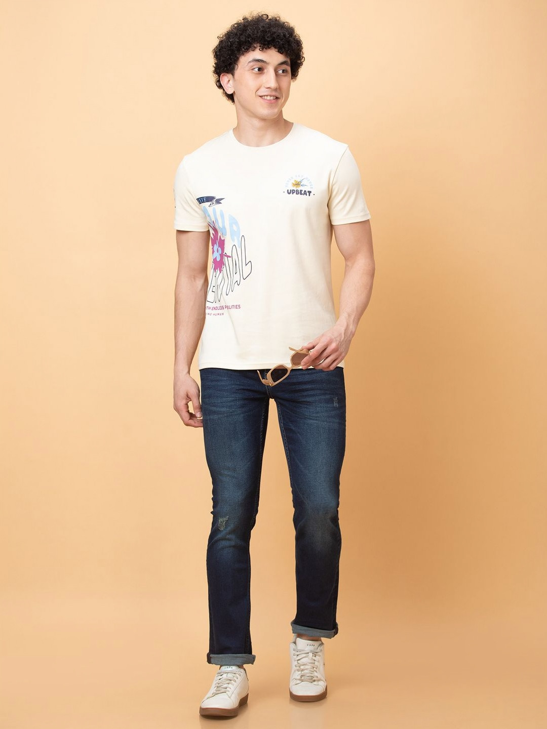 Buy Being Human Men Printed Applique Slim Fit T Shirt - Tshirts for Men ...