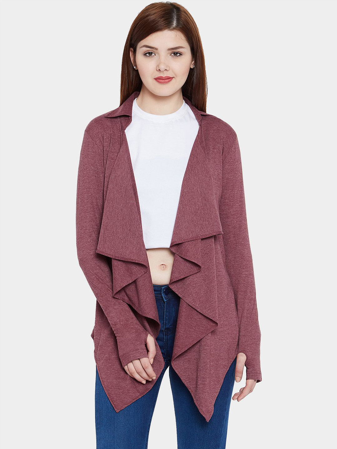 Buy Hypernation Women Longline Shrug - Shrug for Women 30063846 | Myntra