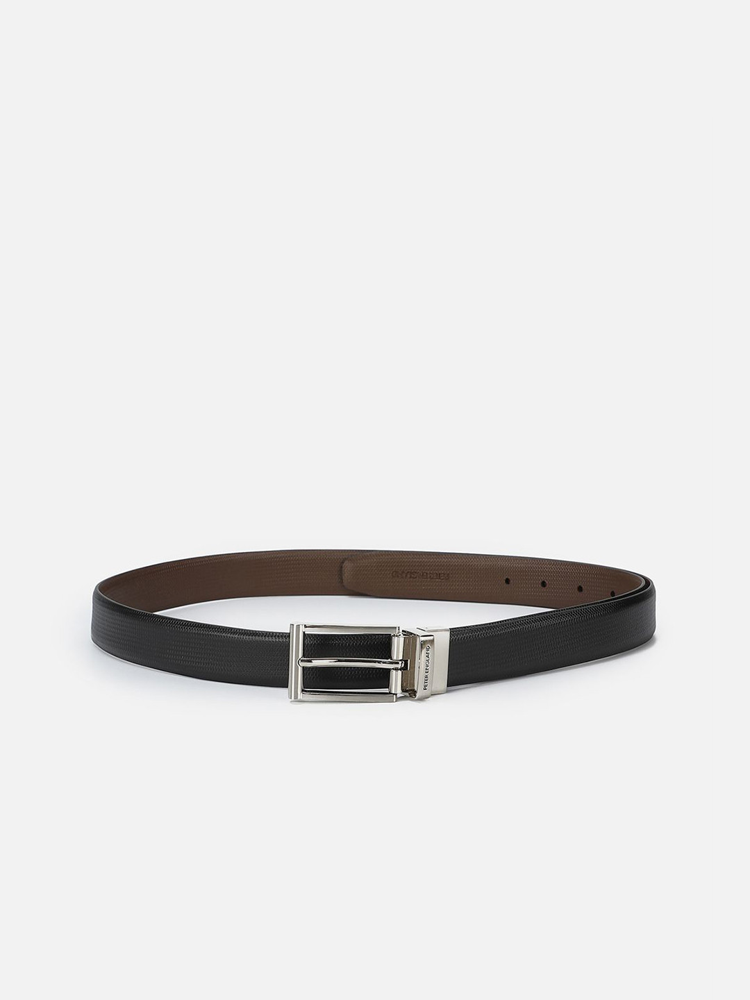 Buy Peter England Men Textured Leather Formal Belt - Belts for Men ...