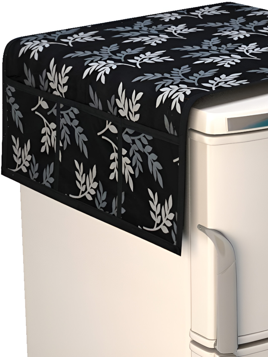 Buy Dakshya Industries Black & White Printed Refrigerator Covers ...