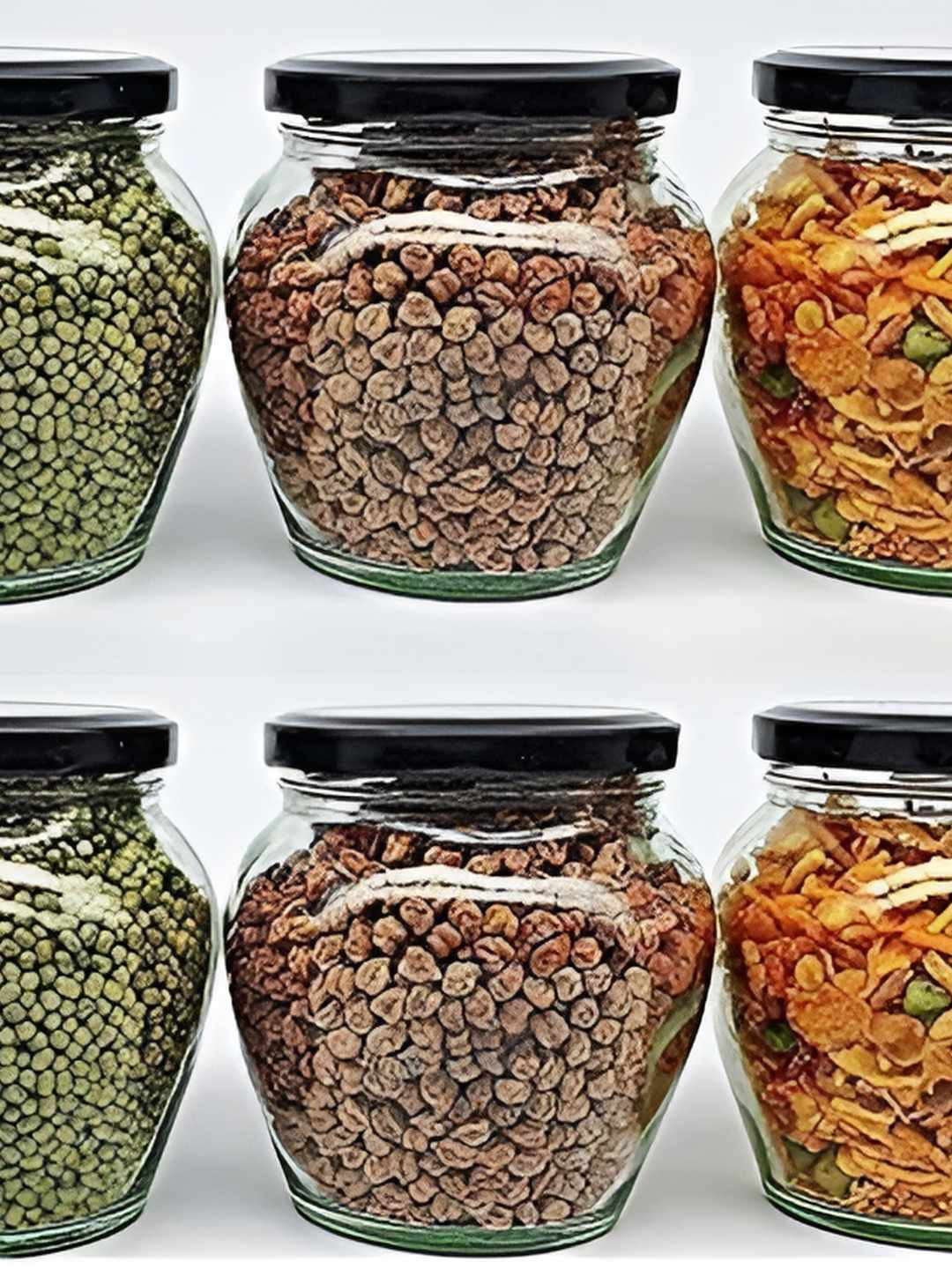 Buy Tap2kaart 6 Pcs Glass Matka Jar Container Set 400 ML - Container ...