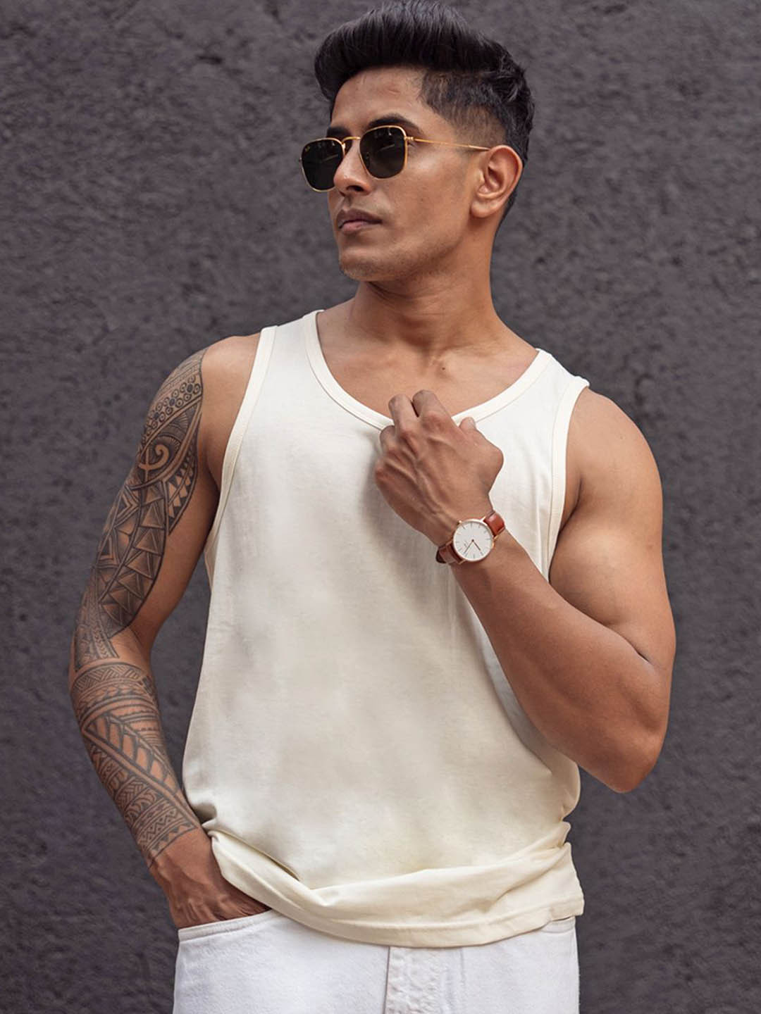 Buy Powerlook Pure Cotton Under Shirt Vests 01 1066680 S - Innerwear ...