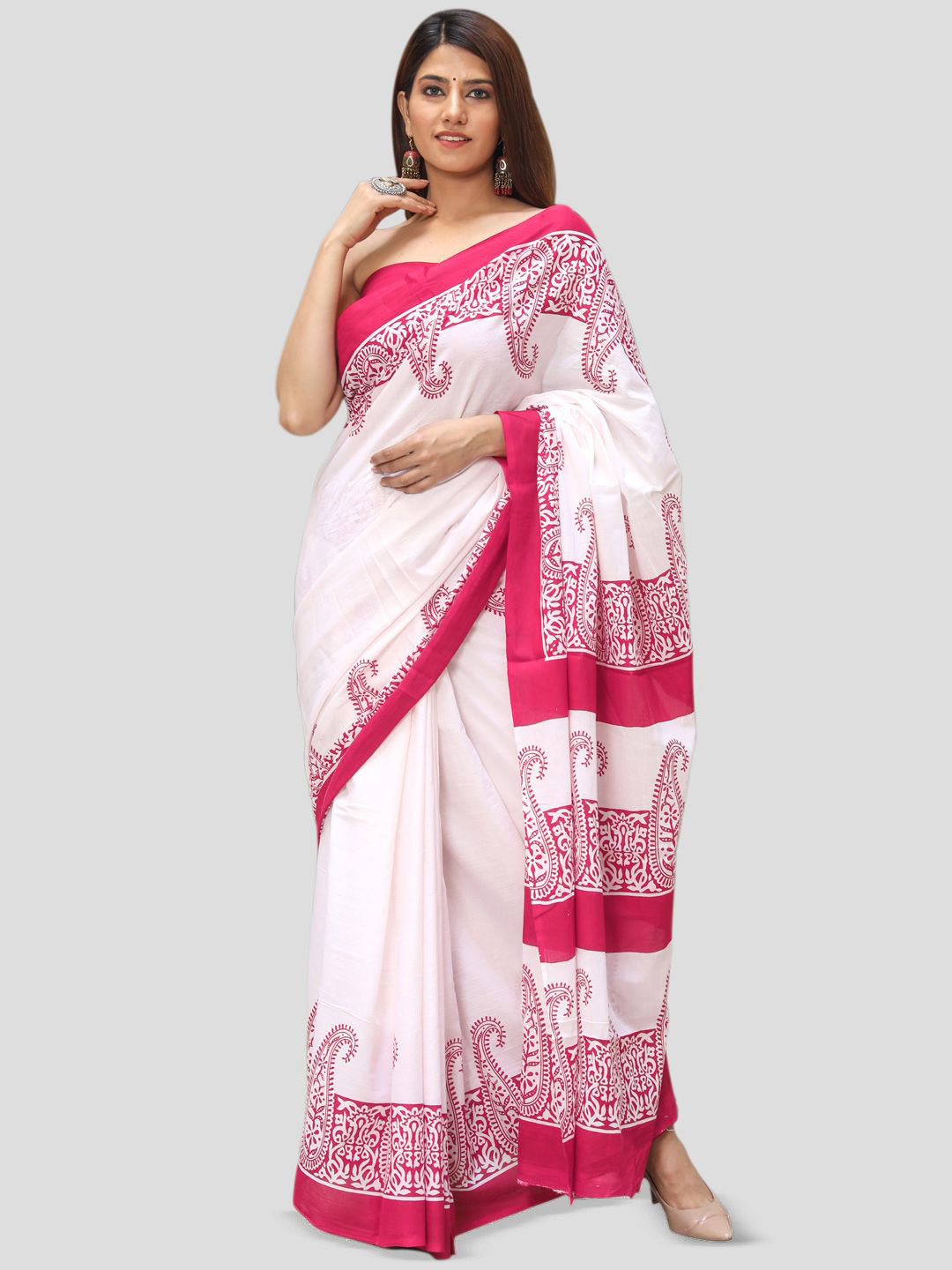 Buy BUTA BUTI Ethnic Motifs Pure Cotton Saree - Sarees for Women ...