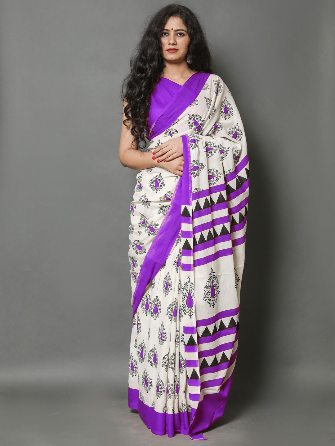 Buy BUTA BUTI Ethnic Motifs Pure Cotton Saree - Sarees for Women ...